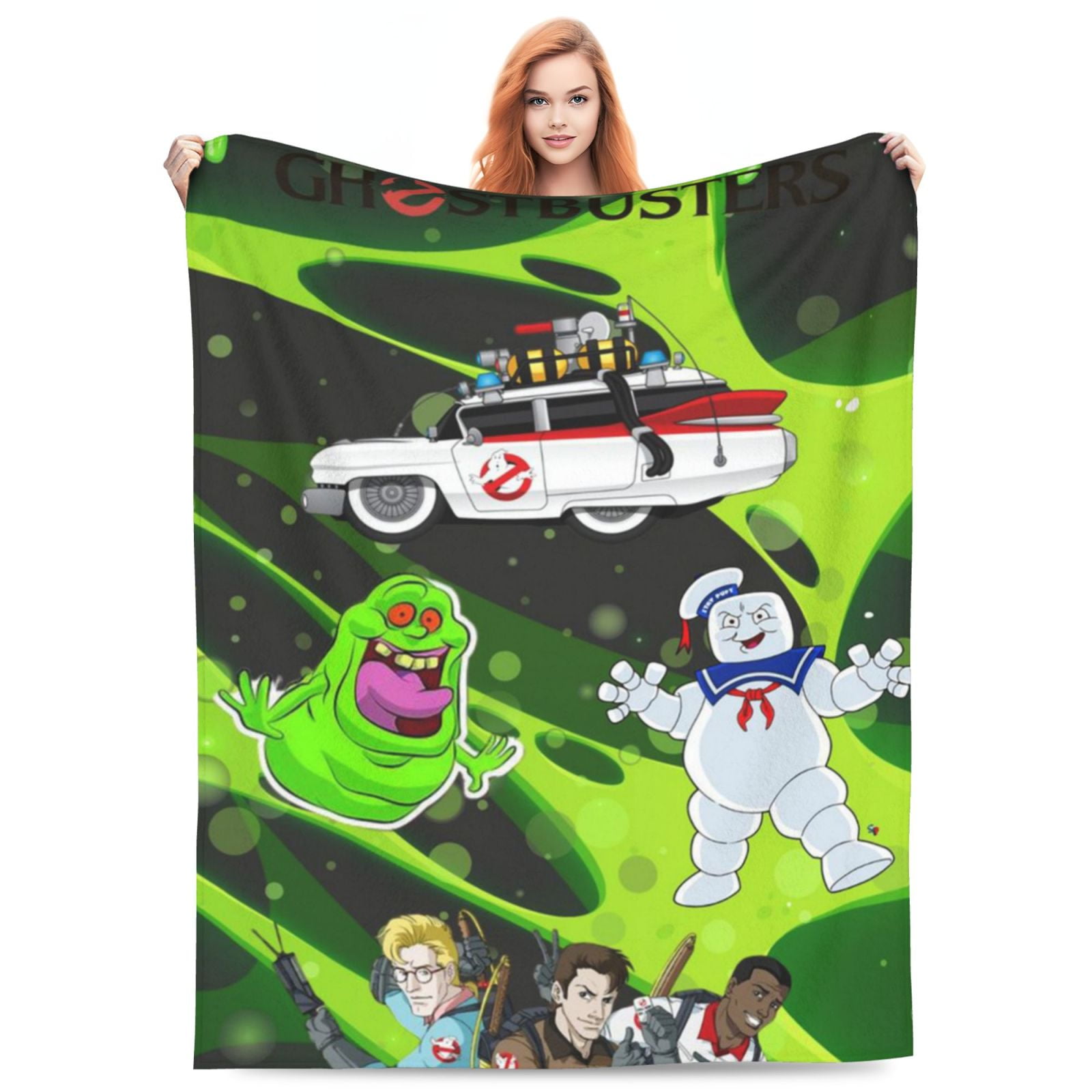 Ghostbusters Flannel Blanket Ultra-Soft Micro Fleece Throw Blanket For Bed Sofa Couch Car Office ...