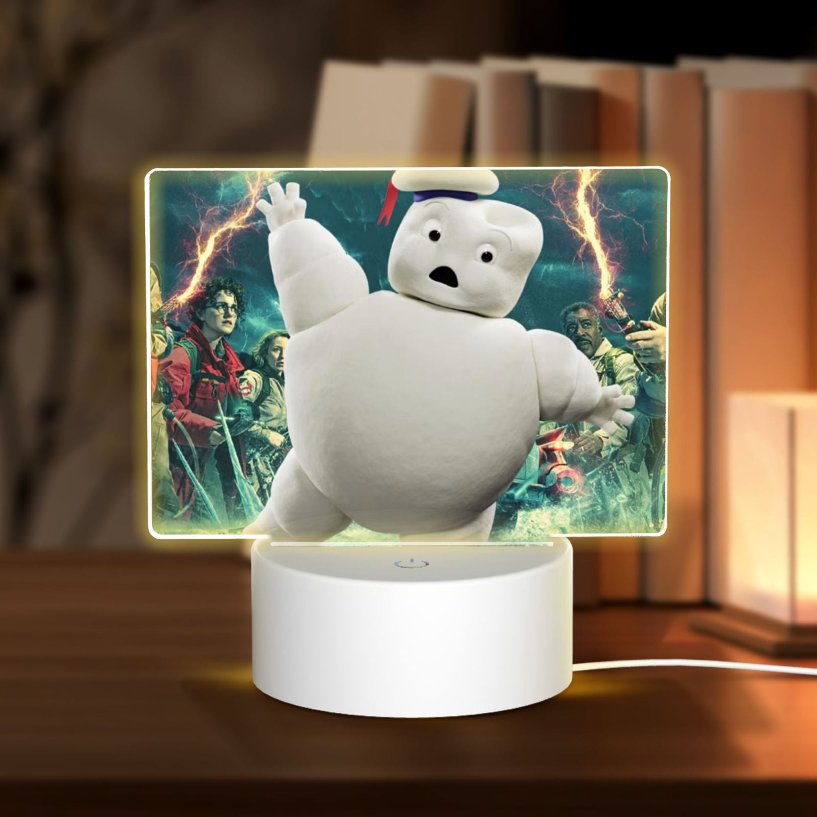 Ghostbusters Frozen Empire Acrylic Night Light Adjustable 3 Light Modes USB Cable Lamp Light ...