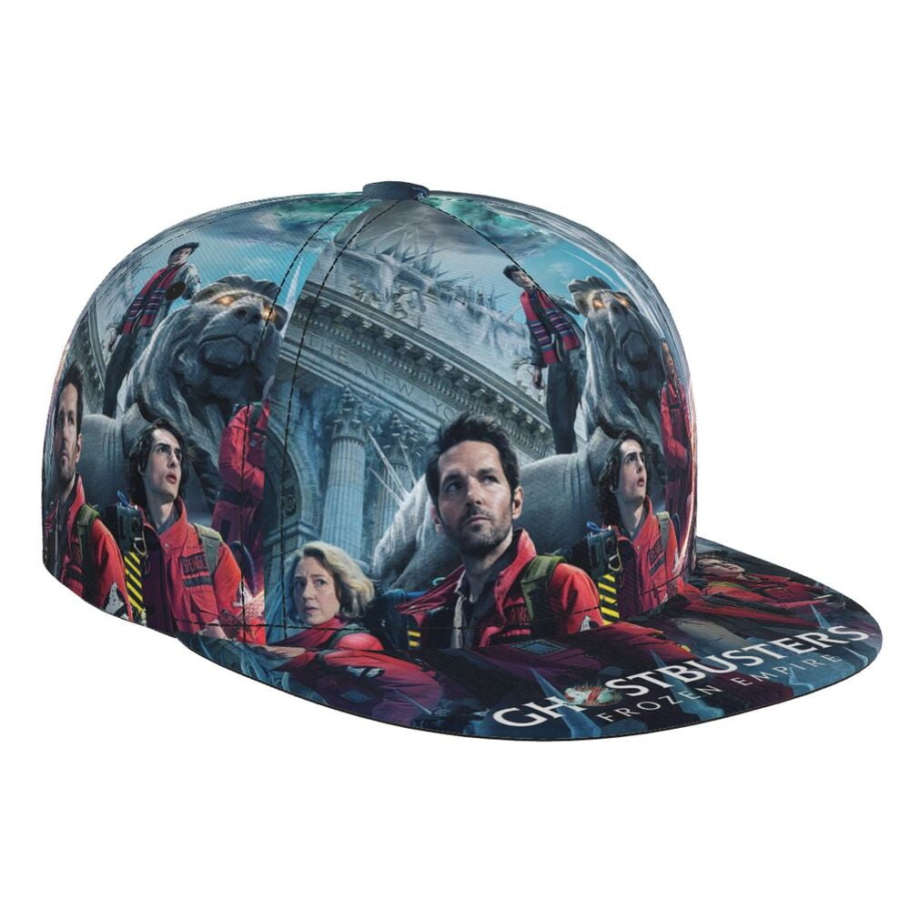 Ghostbusters Frozen Empire Adjustable Flat Brim Baseball Cap Snapback ...