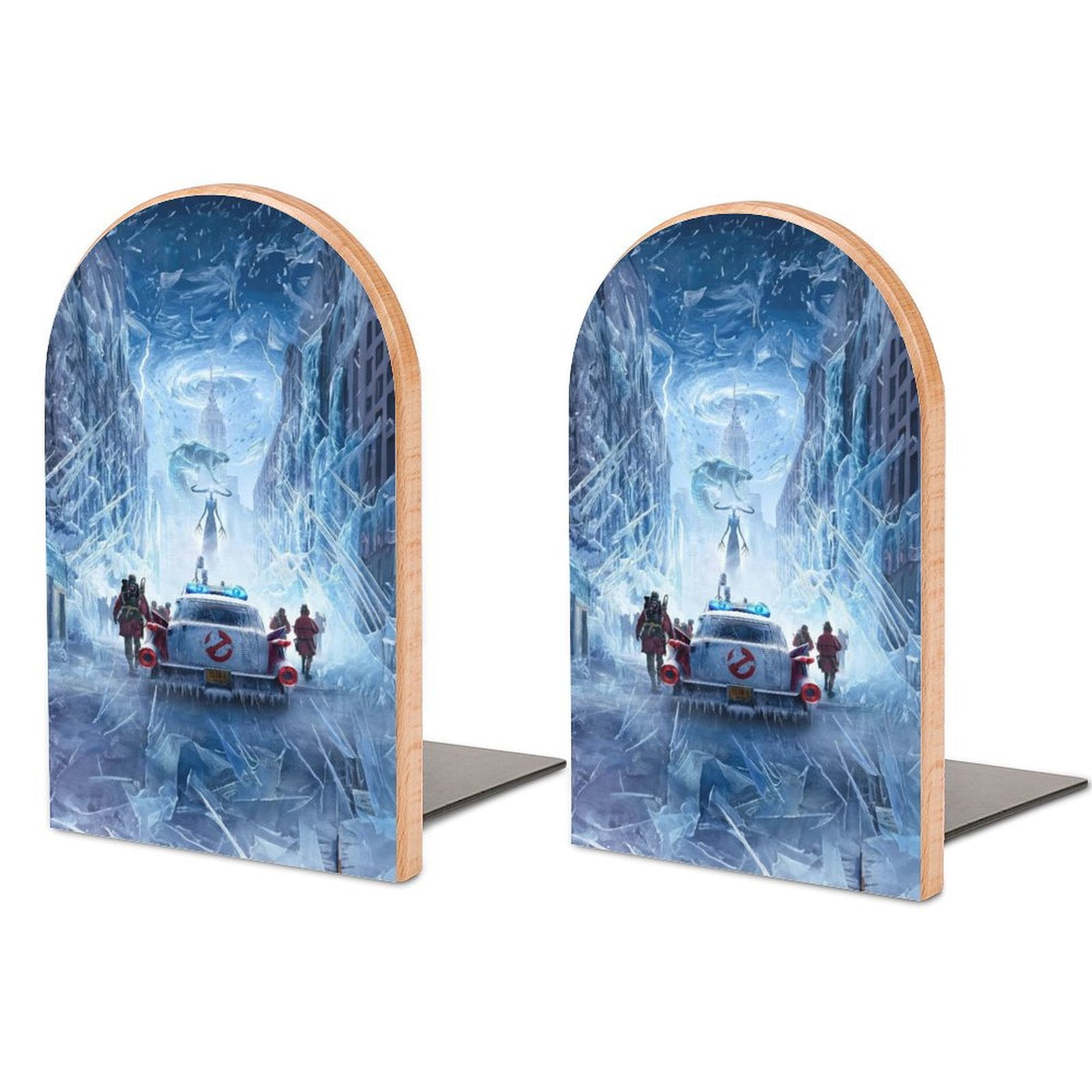 Ghostbusters Frozen Empire Bookends Wood Book Divider Decor Shelves Non ...