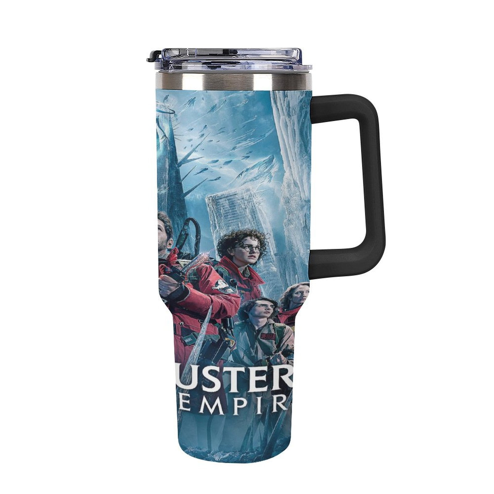 Ghostbusters Frozen Empire Car Cup Tumbler with Handle & Straw 40 Oz ...