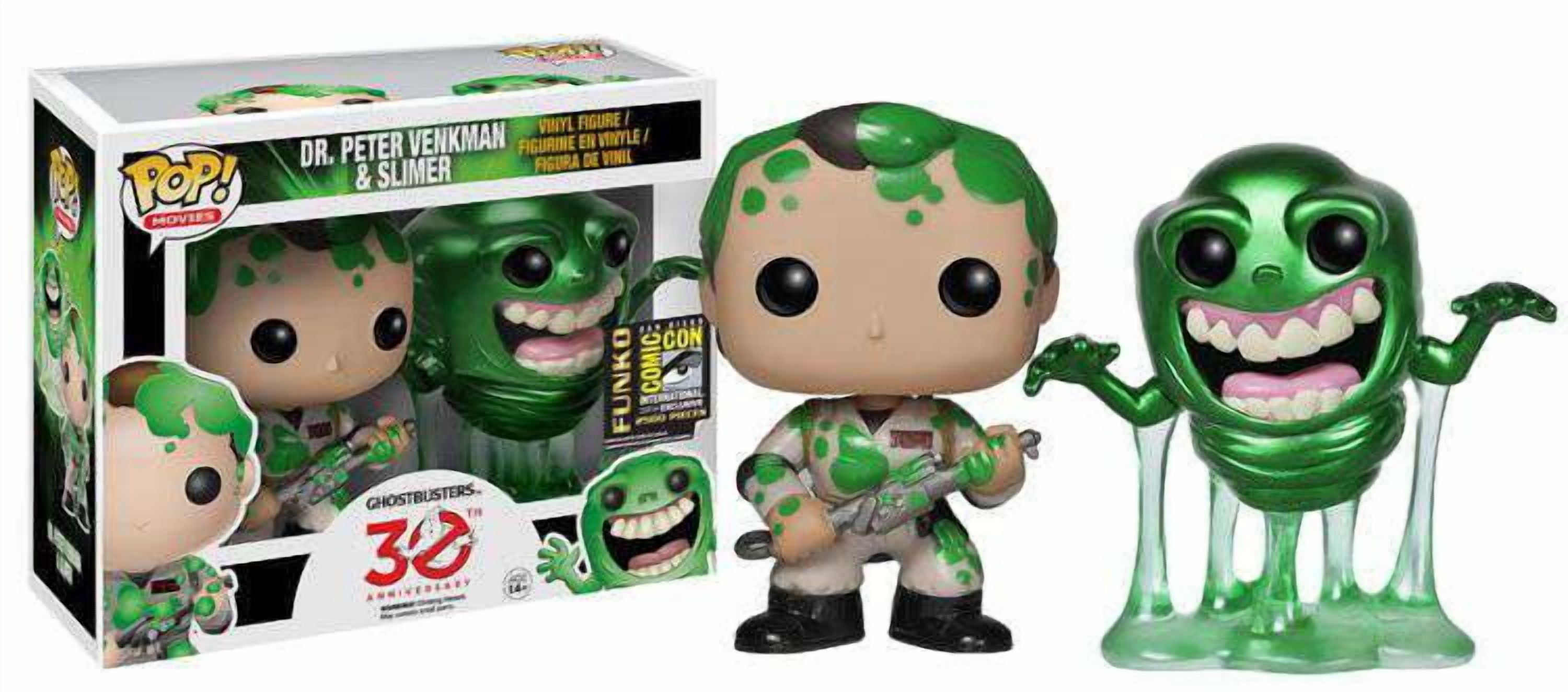 Ghostbusters Funko POP! Movies Dr. Peter Venkman & Slimer Vinyl Figure ...