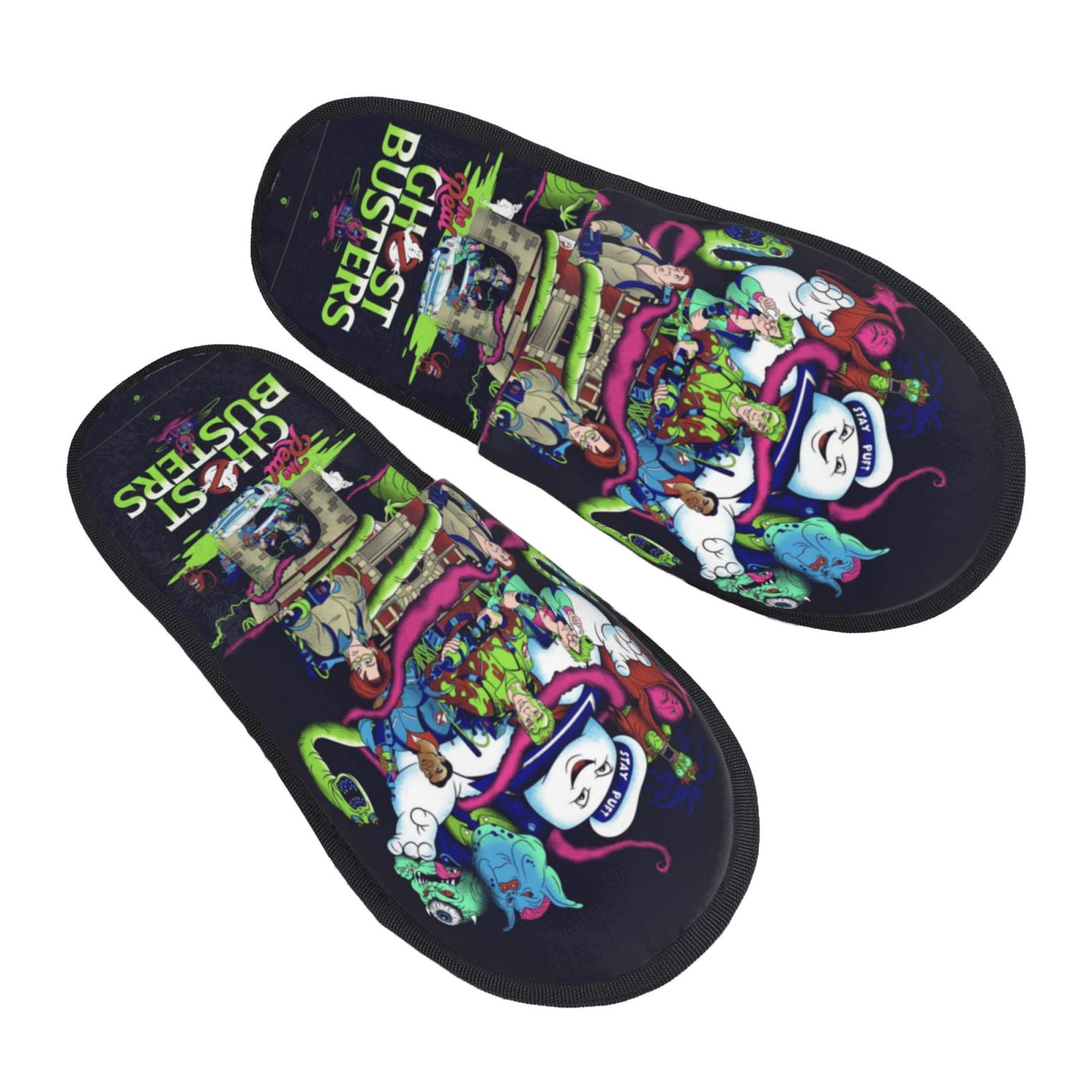 Ghostbusters Furry Slippers For Men Women Fuzzy House Slippers Winter ...