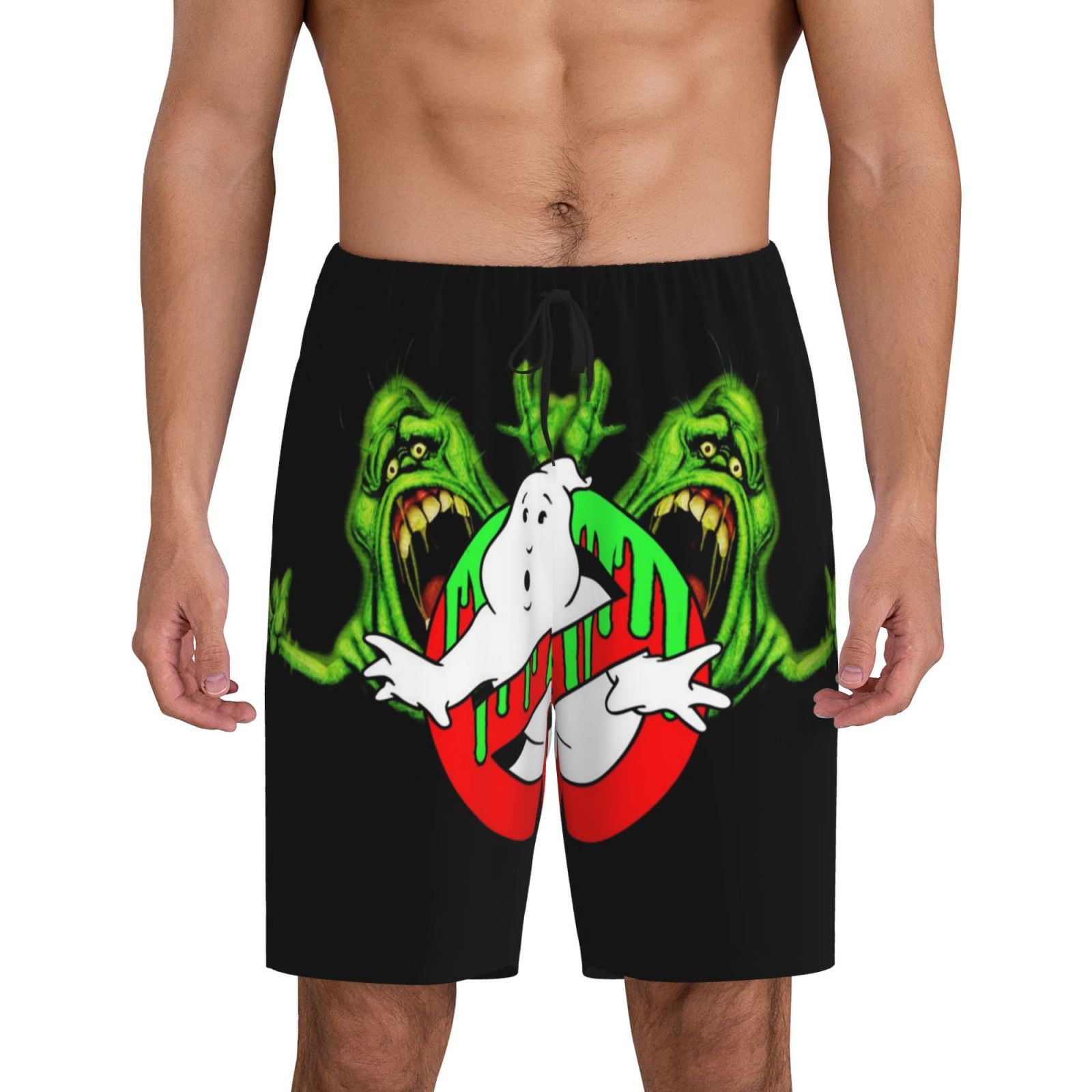 Ghostbusters Green Slimer Men's Short Pajama Pants Lightweight Daily ...