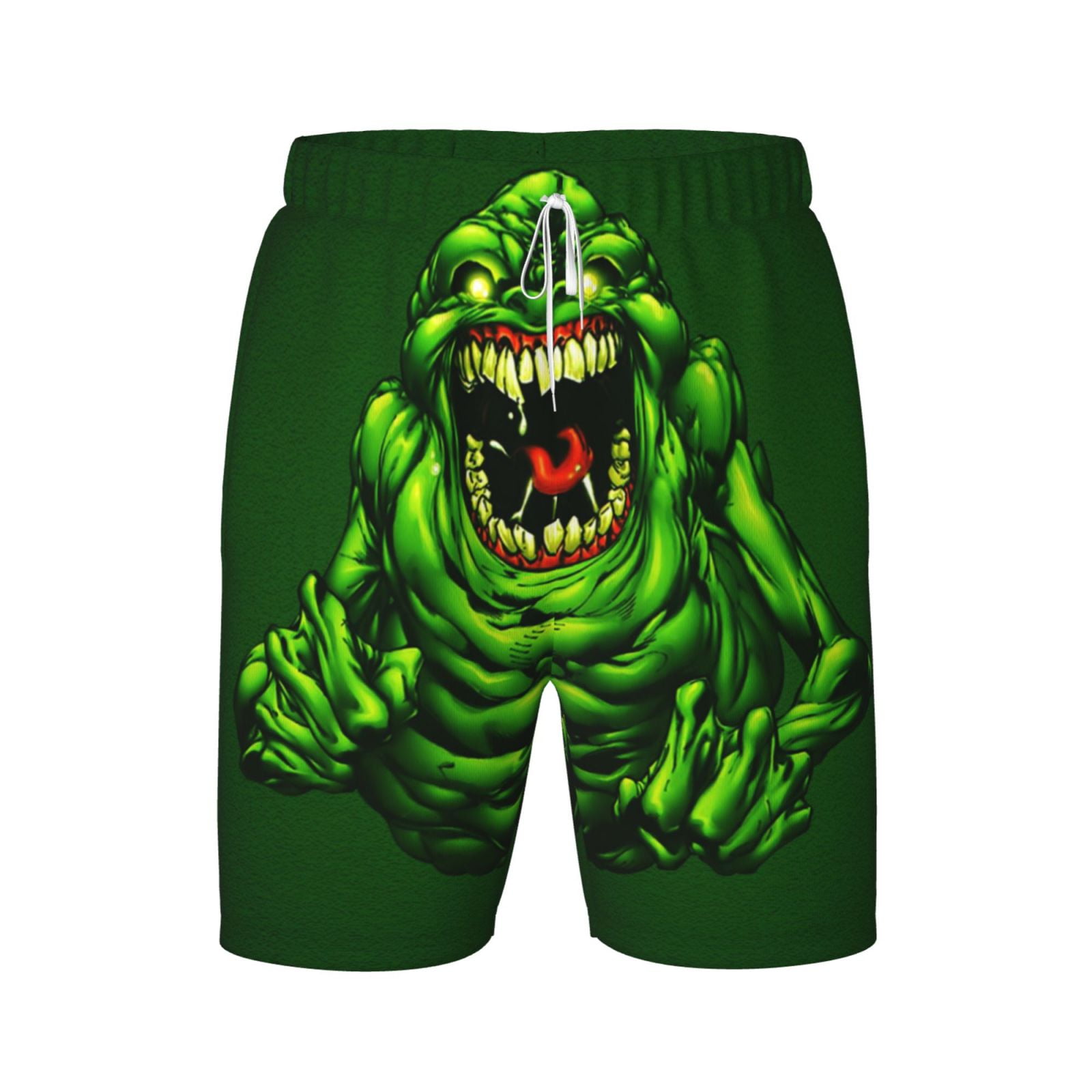 Ghostbusters Green Teen Swim Trunks Summer Beach Board Shorts Double ...