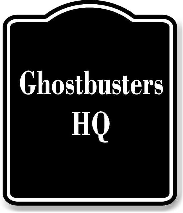 Ghostbusters HQ BLACK Aluminum Composite Sign 8.5''x10'' - Walmart.com