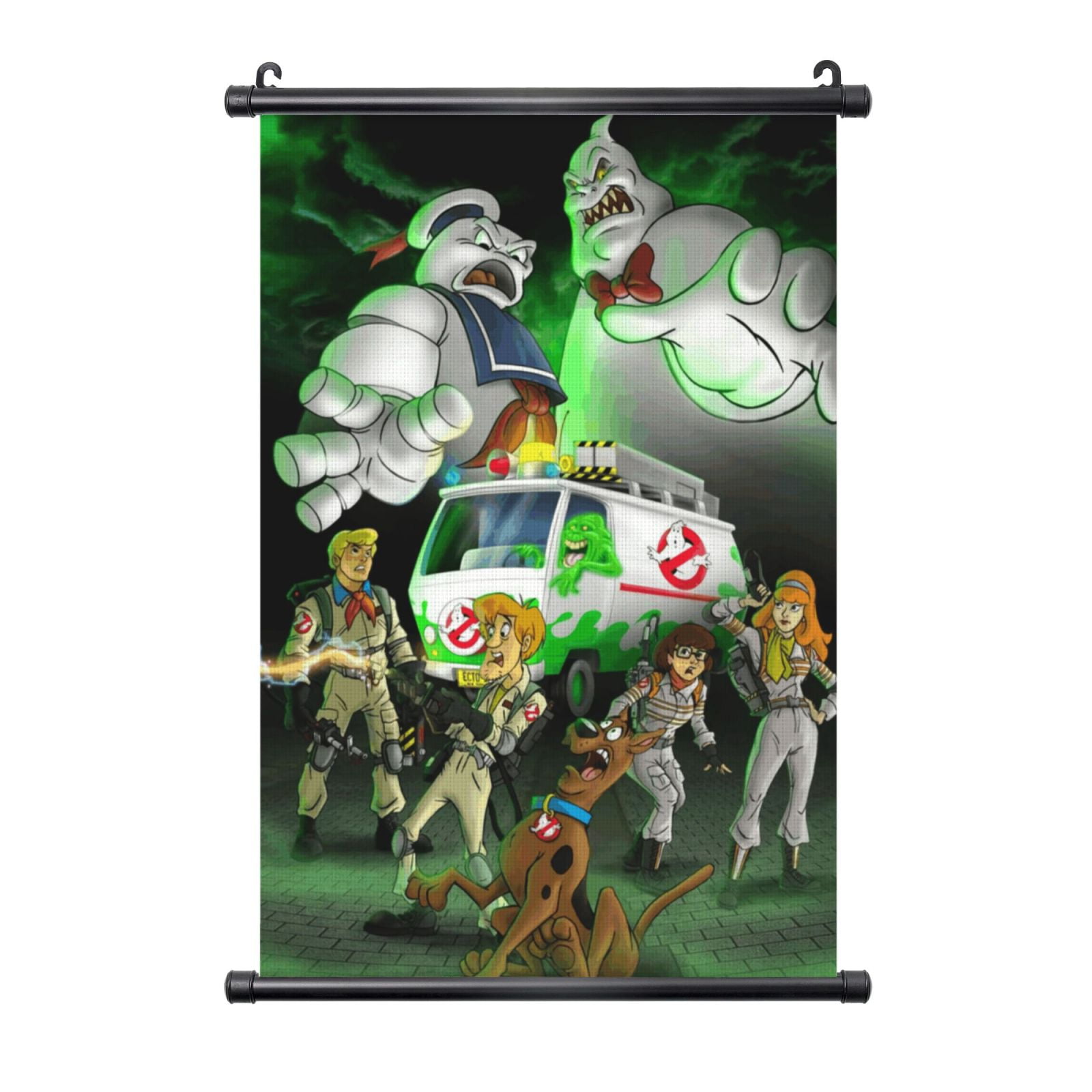 Ghostbusters Hanging Poster Plastic Shaft Canvas Wall Hanging Banner ...