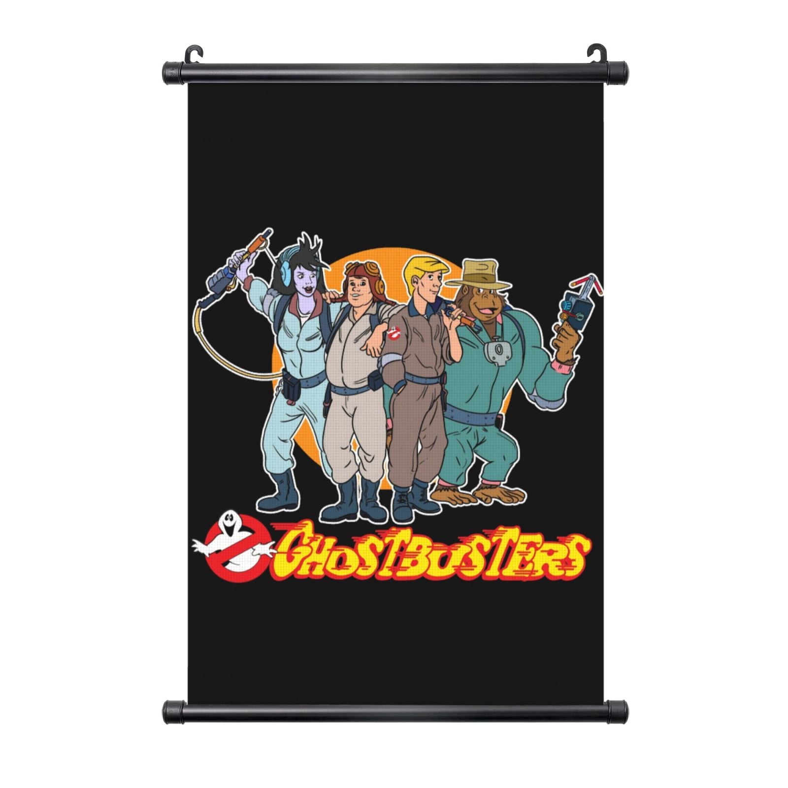 Ghostbusters Hanging Poster Plastic Shaft Canvas Wall Hanging Banner ...