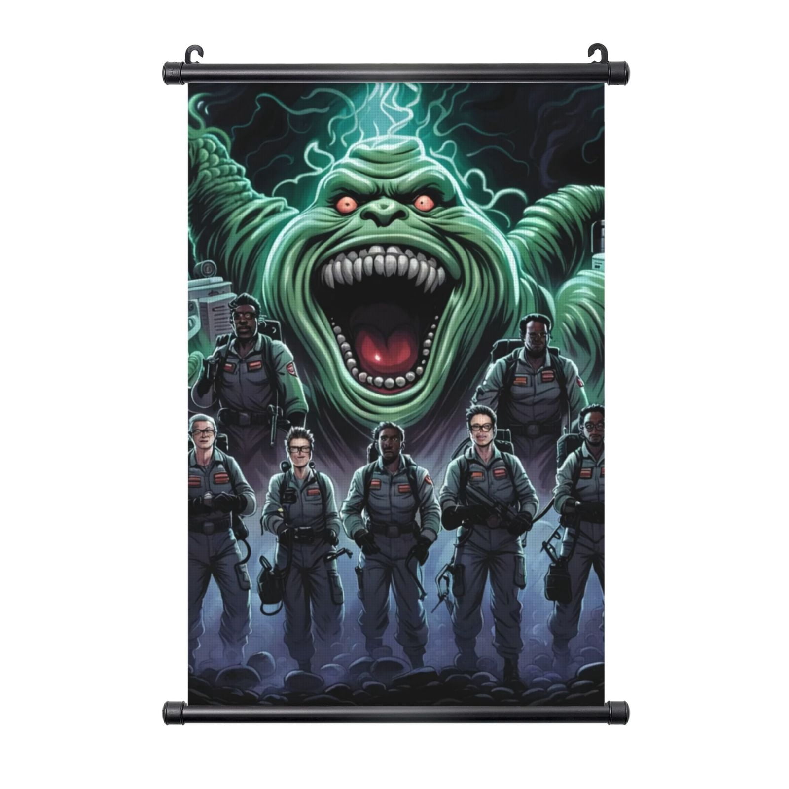 Ghostbusters Hanging Poster Plastic Shaft Canvas Wall Hanging Banner ...
