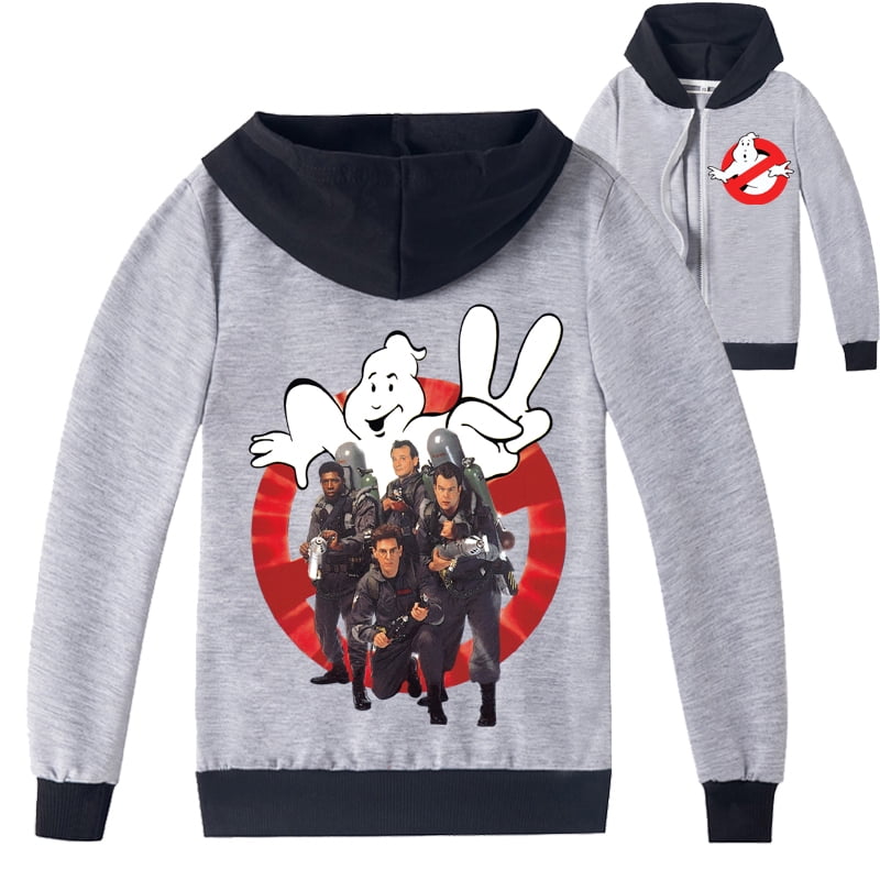 Ghostbusters Kids Zip-Up Jacket Ghost Logo Costume Hoodie for Boys and ... Ghostbusters Kids Zip-Up Jacket Ghost Logo Costume Hoodie for Boys and ...