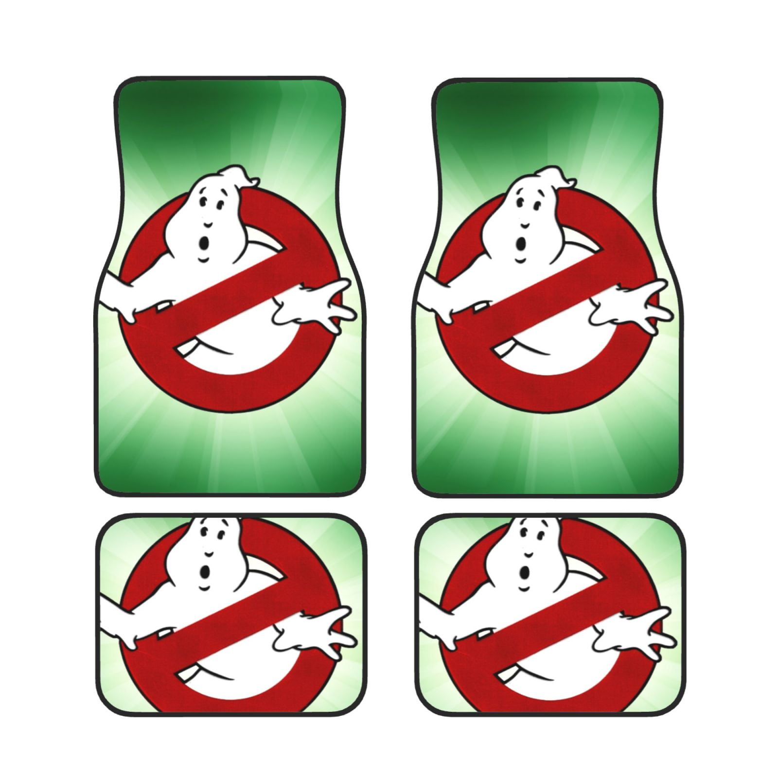 Ghostbusters Logo Car Floor Mats 4-Piece Full Set Front Rear Auto Foot ...
