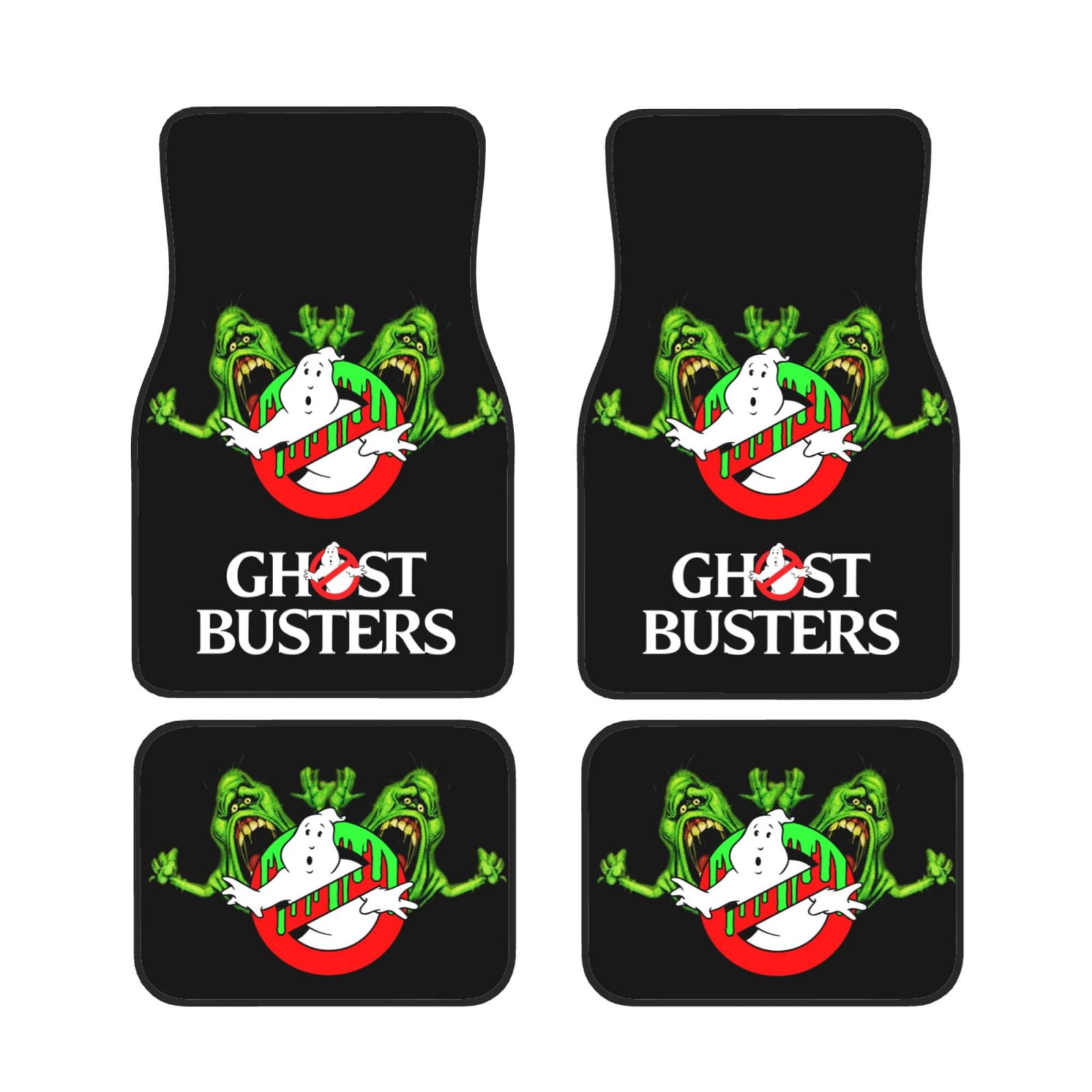 Ghostbusters Logo Car Floor Mats 4-Piece Full Set Front Rear Auto Foot ...