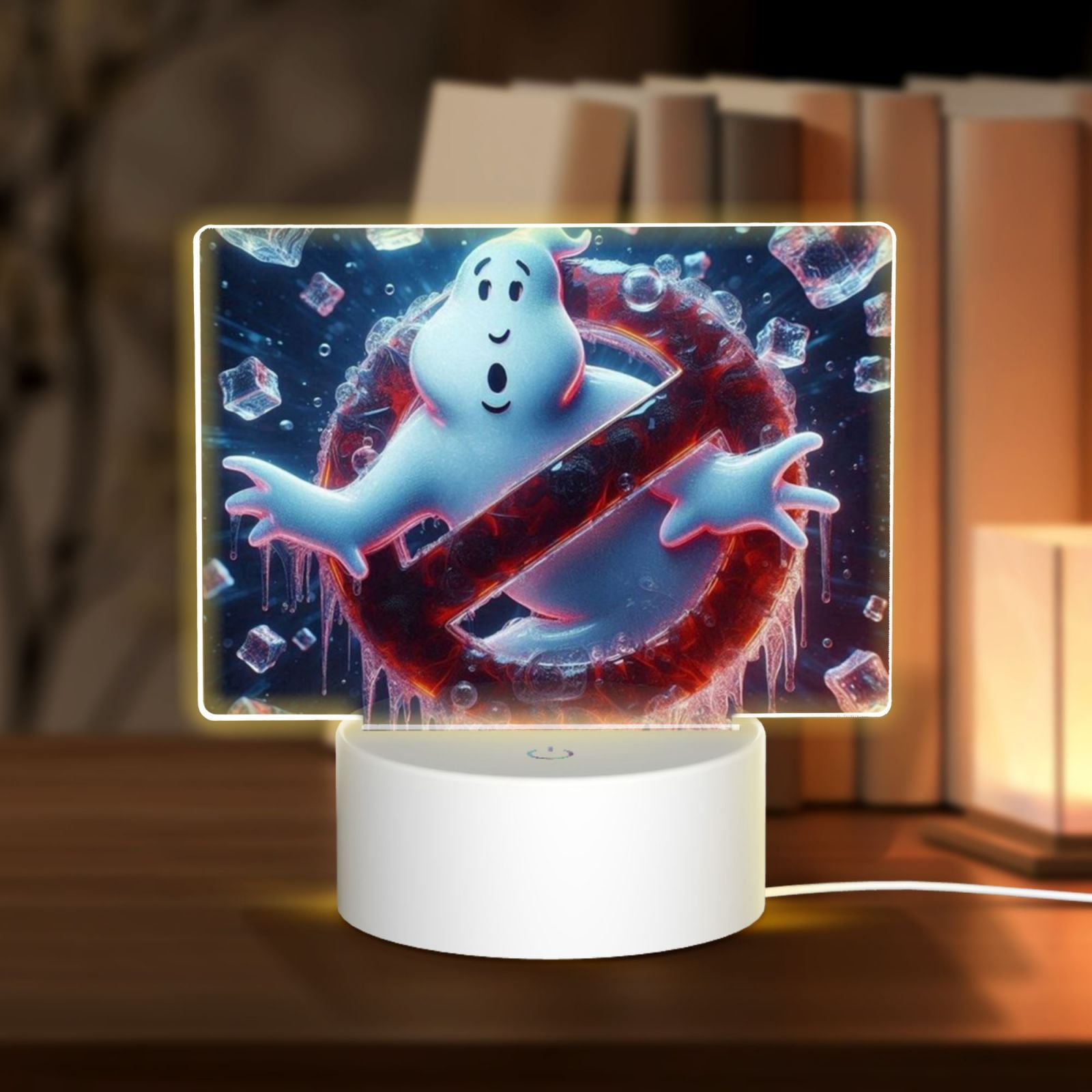 Ghostbusters Logo Cartoon Acrylic Night Light Adjustable 3 Light Modes ...