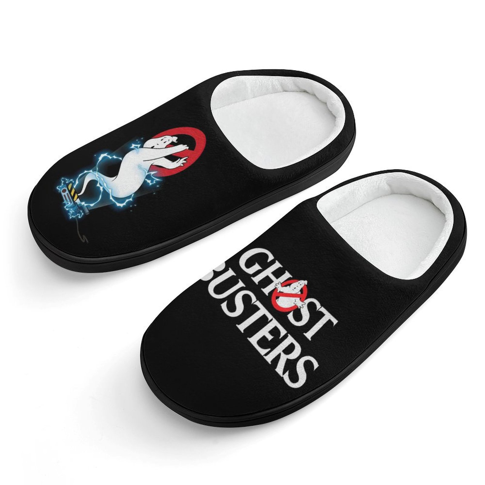 Ghostbusters Logo Kid's Cotton Slippers Winter Warm Soft Plush Slippers ...