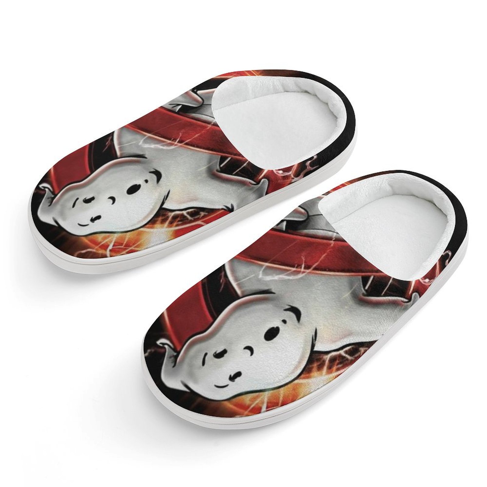 Ghostbusters Logo Kid's Cotton Slippers Winter Warm Soft Plush Slippers ...