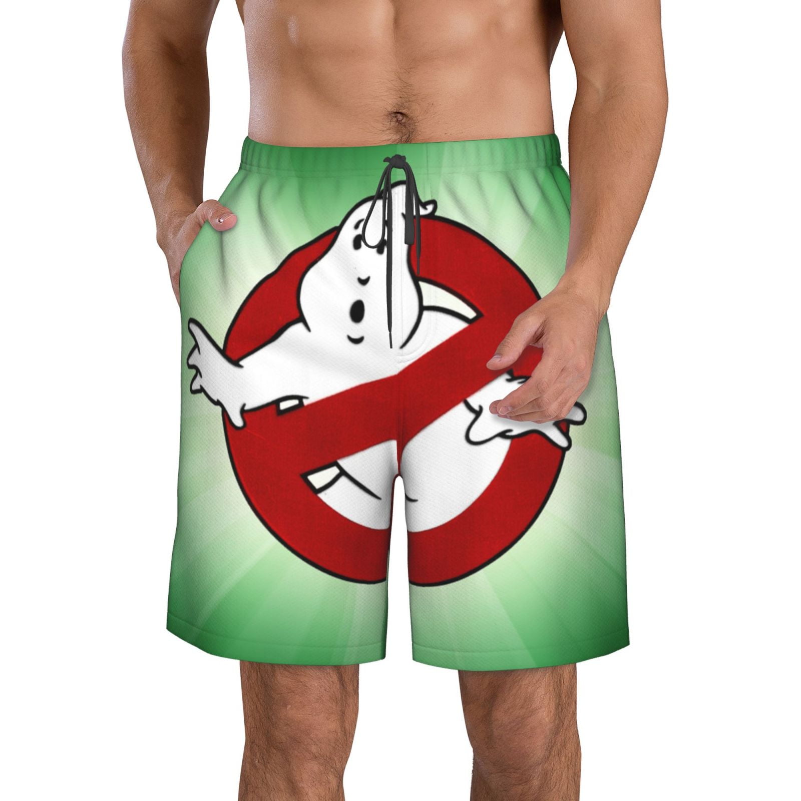 Ghostbusters Logo Men's Beach Shorts Swim Trunks Casual Quick Dry Board ...