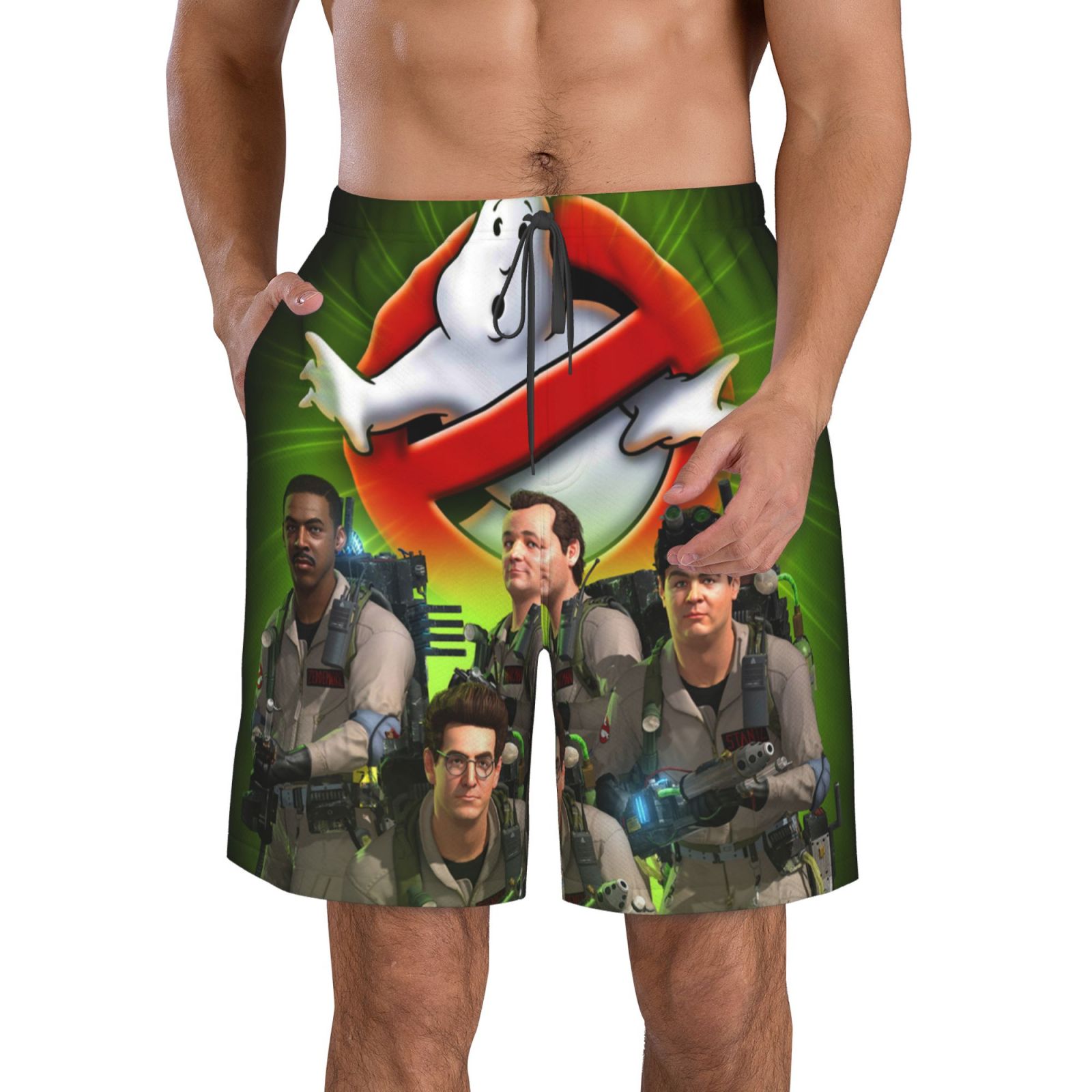 Ghostbusters Men's Beach Shorts Swim Trunks Casual Quick Dry Board ...