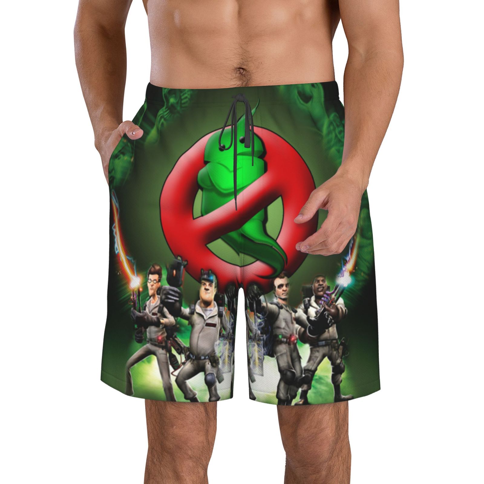 Ghostbusters Men's Beach Shorts Swim Trunks Casual Quick Dry Board ...
