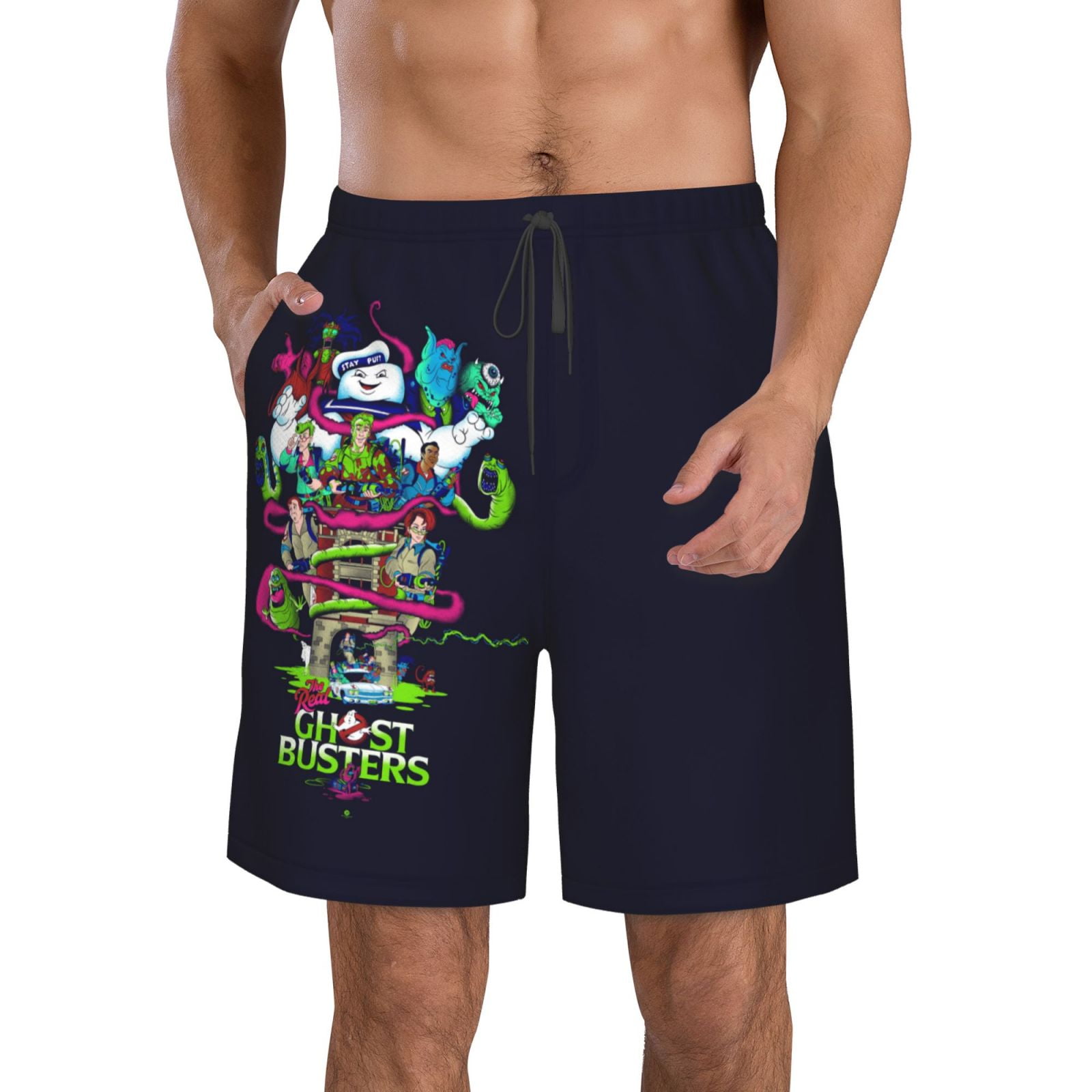 Ghostbusters Men's Beach Shorts Swim Trunks Casual Quick Dry Board ...