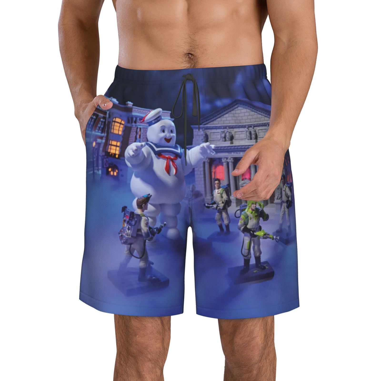 Ghostbusters Men's Beach Shorts Swim Trunks Casual Quick Dry Board ...