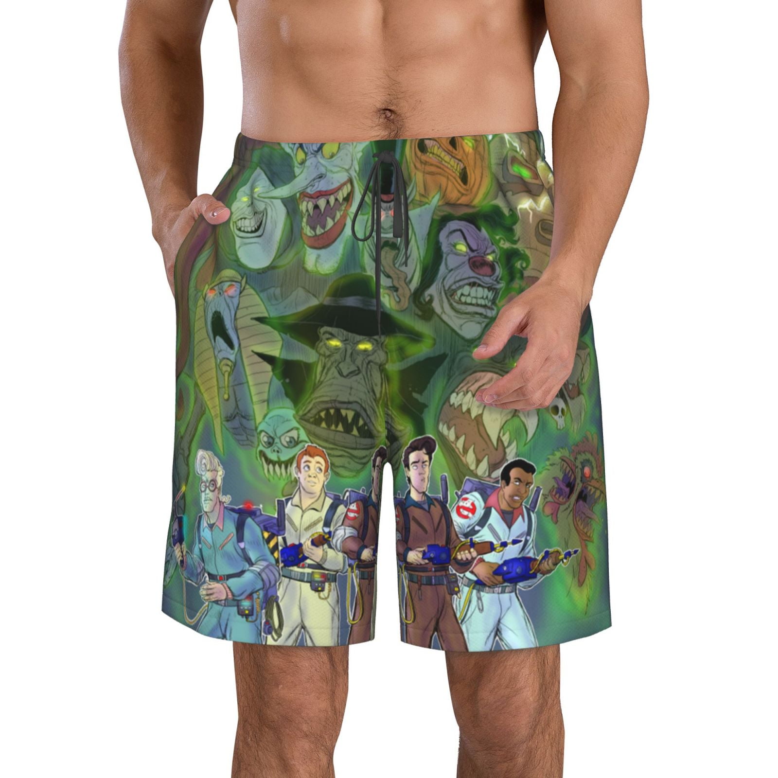 Ghostbusters Men's Beach Shorts Swim Trunks Casual Quick Dry Board ...