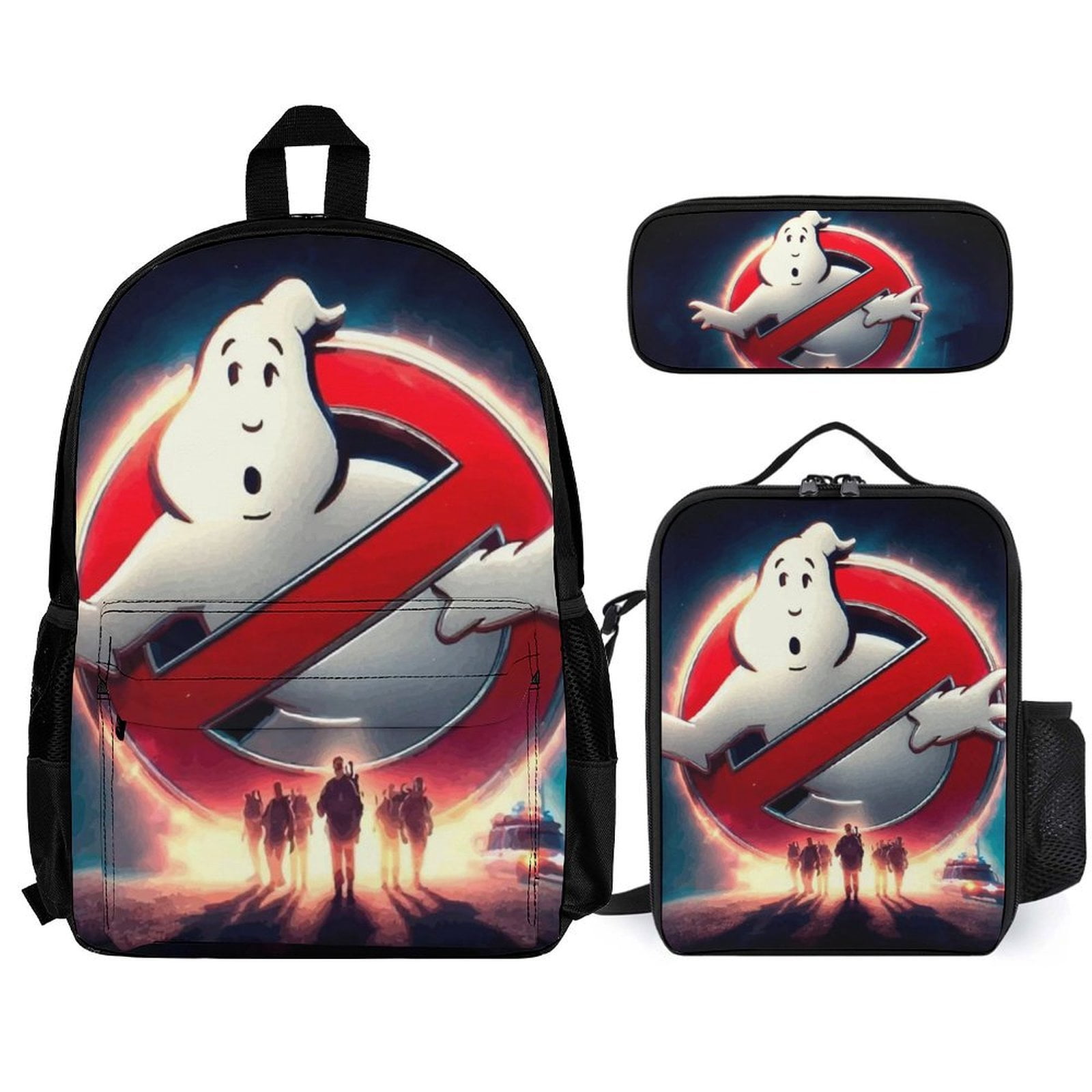 Ghostbusters Movie Logo Backpack With Lunch Bag Pencil Case Pen Bag ...