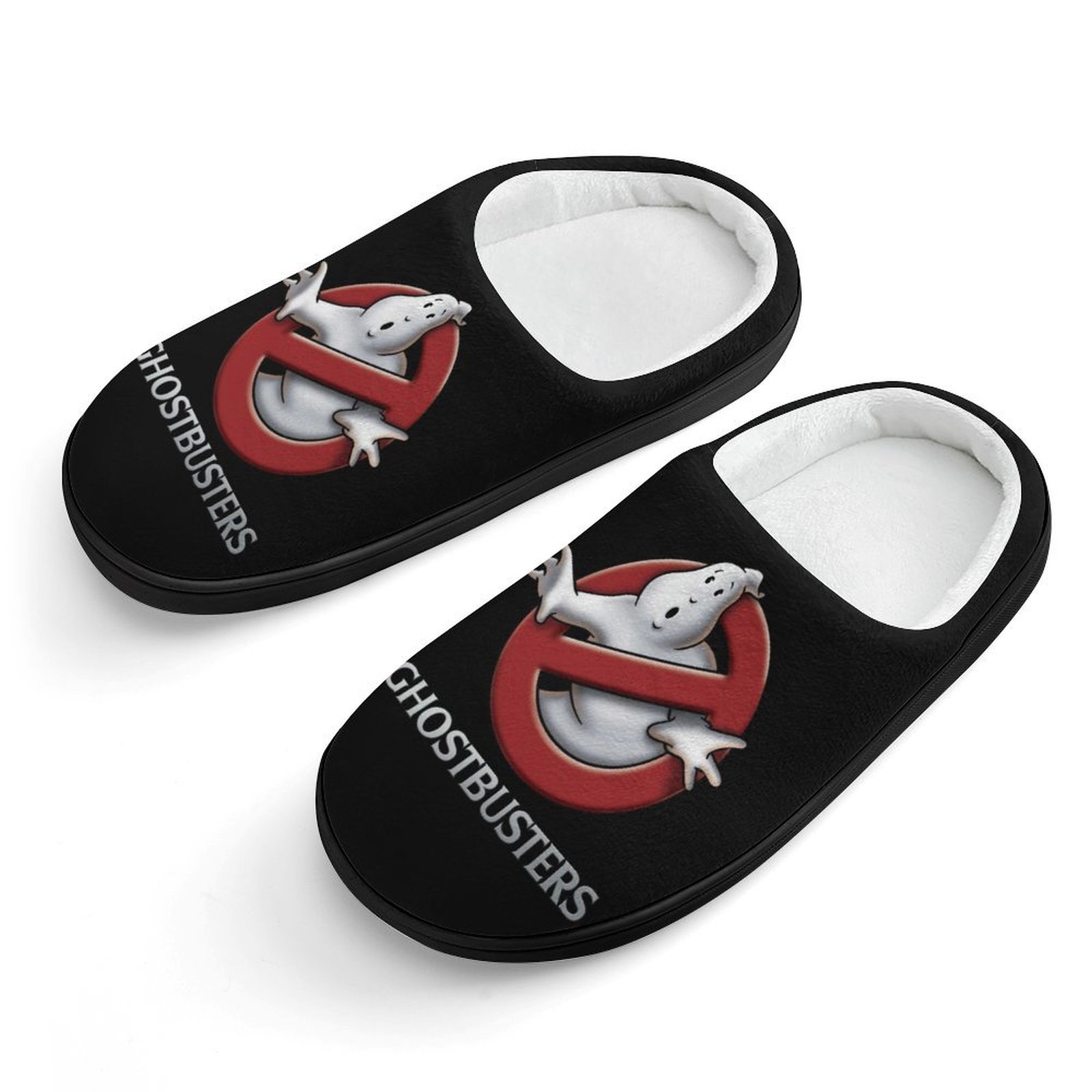 Ghostbusters Movie Logo Kid's Cotton Slippers Winter Warm Soft Plush ...