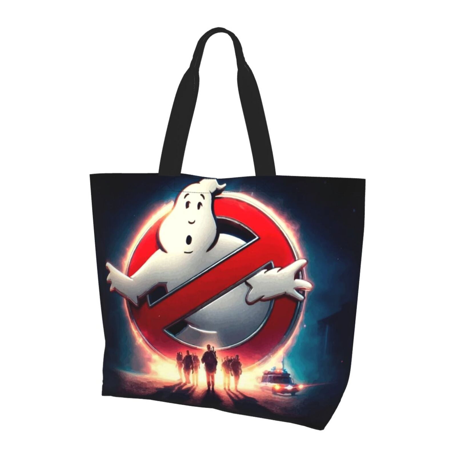 Ghostbusters Movie Logo Tote Bags Reusable Women Shoulder Bag Grocery ...