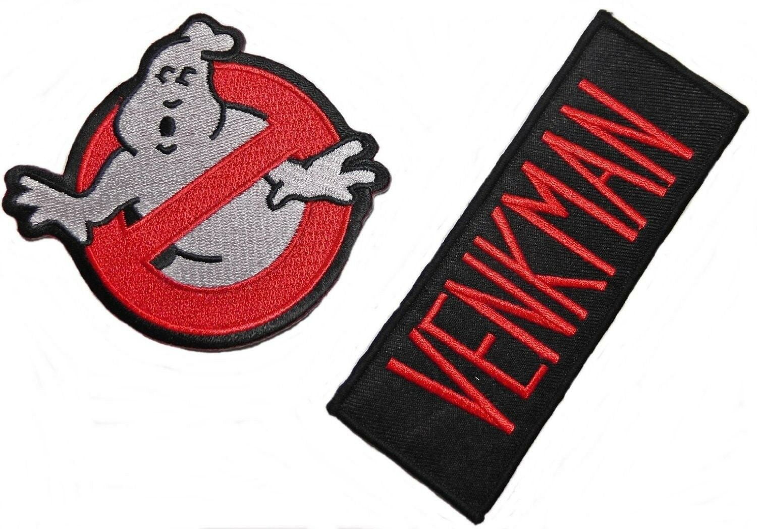 Ghostbusters No Ghost Logo & Venkman Name Tag Iron On Patch Set ...