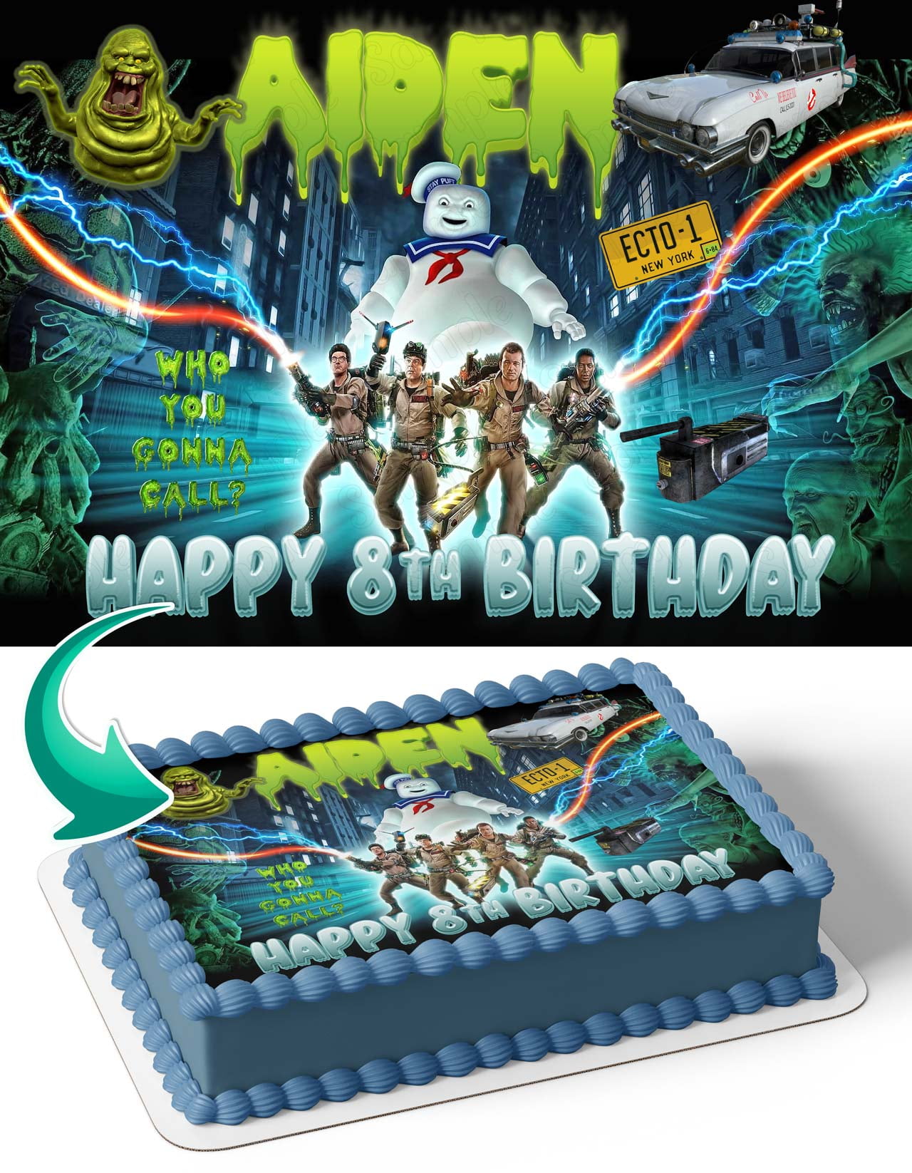 Ghostbusters OG Edible Image Cake Topper Personalized Birthday Sheet ...