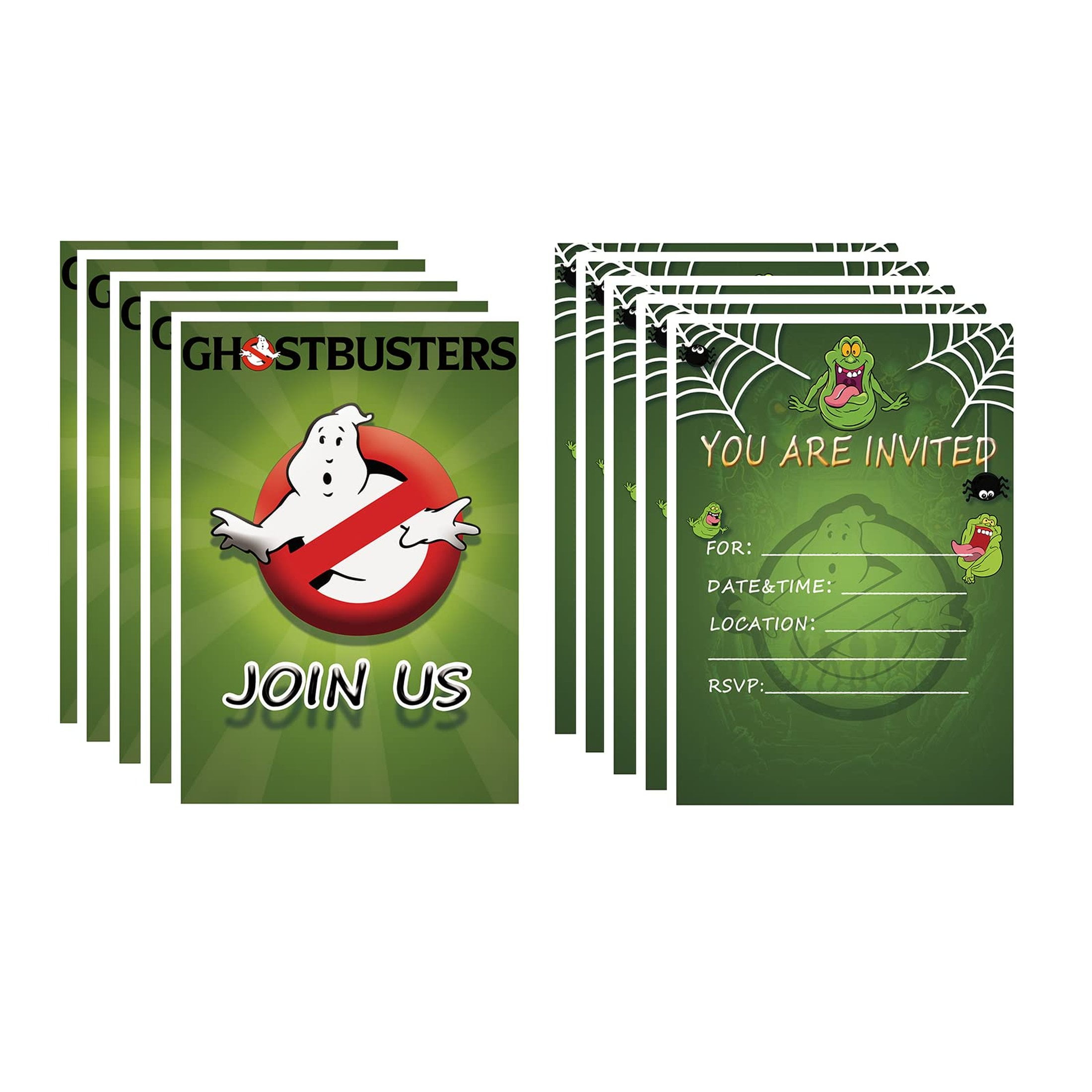 Ghostbusters Party Invitations Pack - 25 Cards for Kids & Adults - Join ...