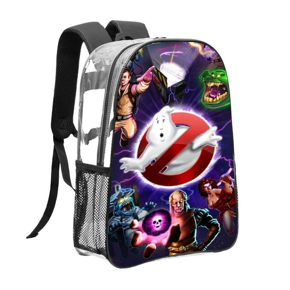Ghostbusters Pattern Transparent Backpack Lightweight And fashionable ...