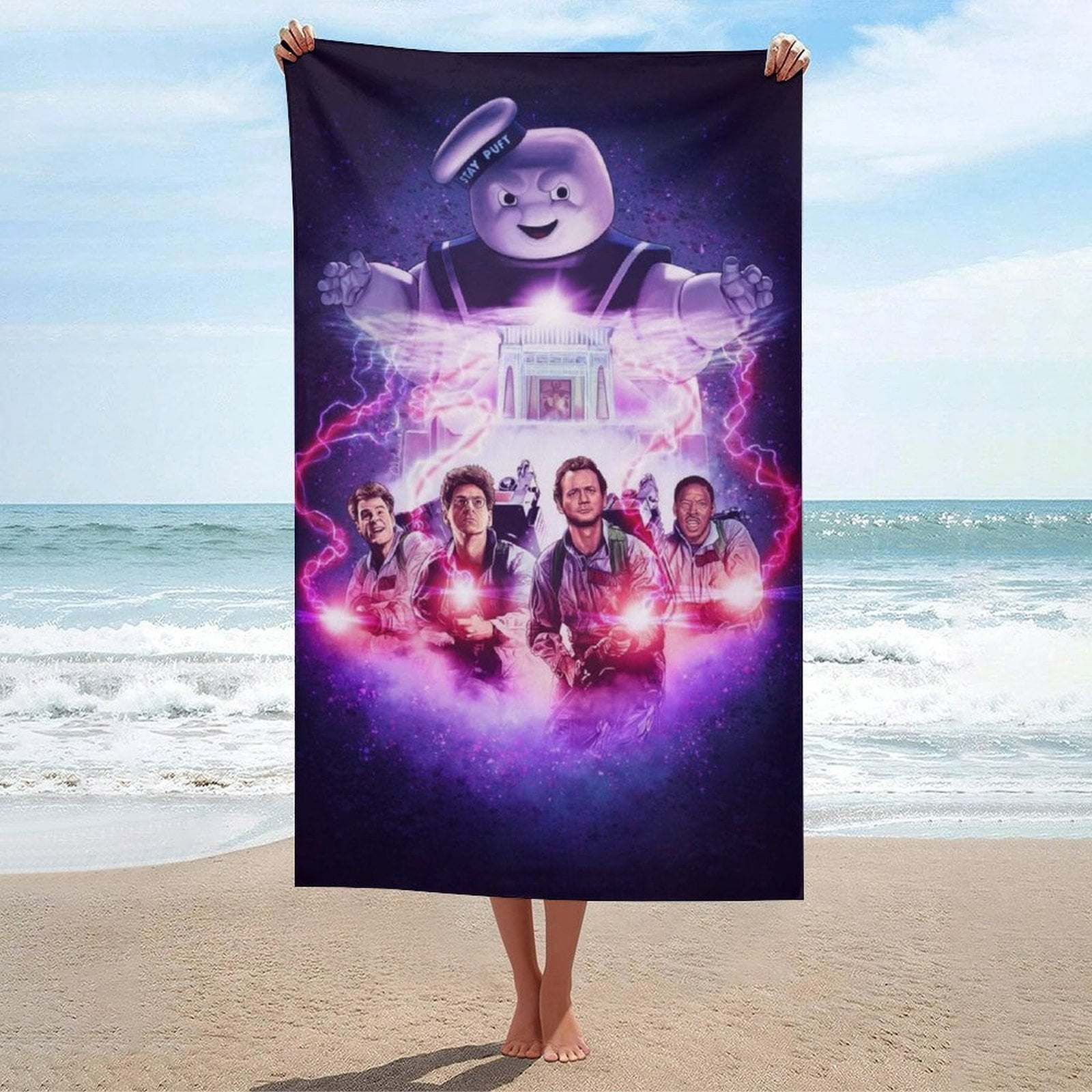 Ghostbusters Poster Beach Towel Microfiber Soft Absorbent Quick-Dry ...