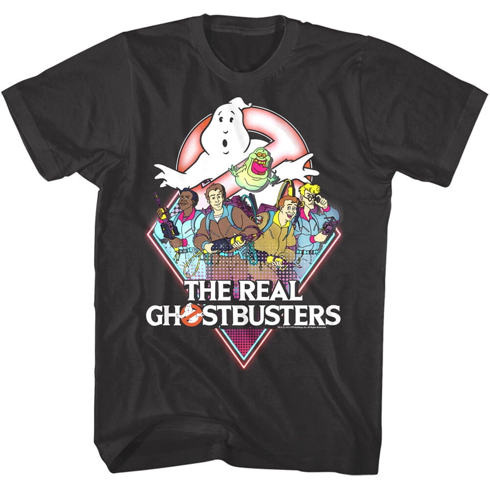 Ghostbusters Retro Team Poster Men's T Shirt Slimer Winston Peter Egon ...