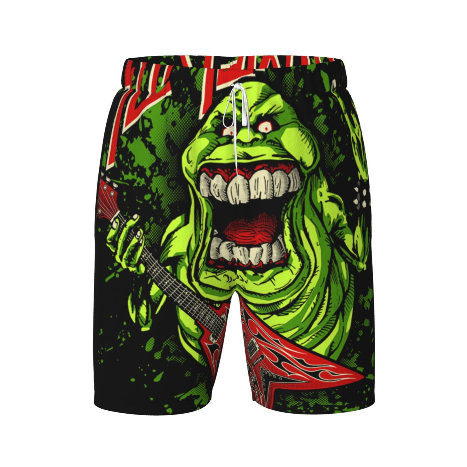 Ghostbusters Slimer Green Teen Swim Trunks Summer Beach Board Shorts ...