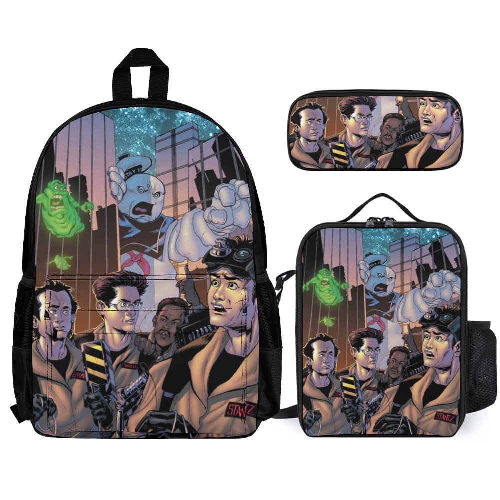 Ghostbusters Stay_Puft Backpack With Lunch Bag Pencil Case Pen Bag ...