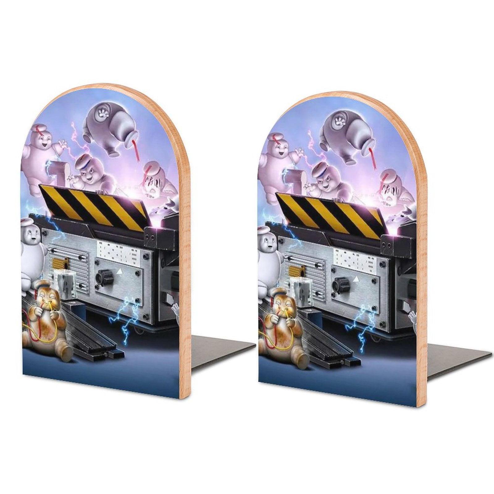 Ghostbusters Stay Puft Bookends Wood Book Divider Decor Shelves Non ...