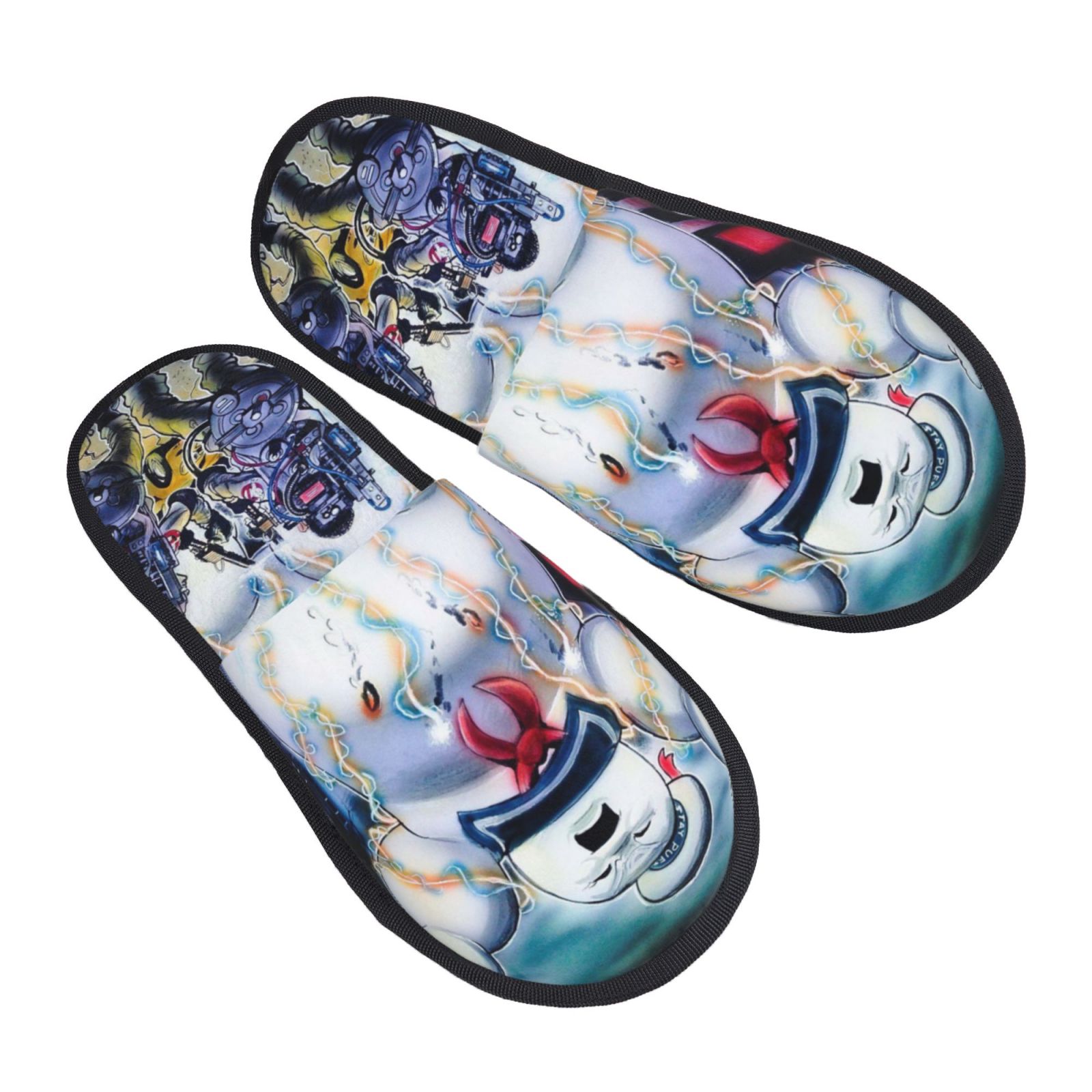Ghostbusters Stay Puft House Slippers Slip-On Indoor Memory Foam House ...