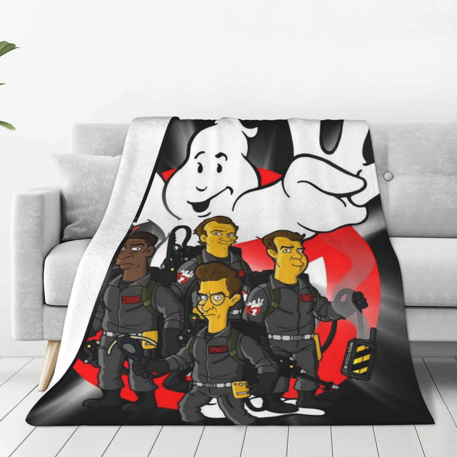 Ghostbusters Stay Puft Logo Blanket Flannel Fleece Cozy Fuzzy Soft ...
