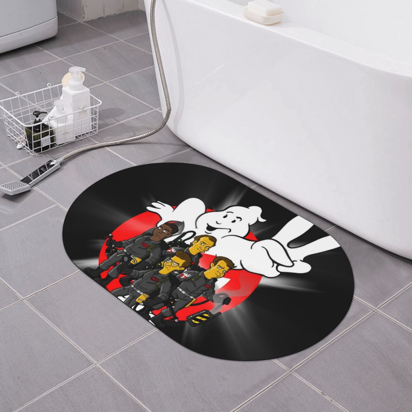 Ghostbusters Stay Puft Logo Diatom Mud Mat Soft Super Absorbent Bath ...