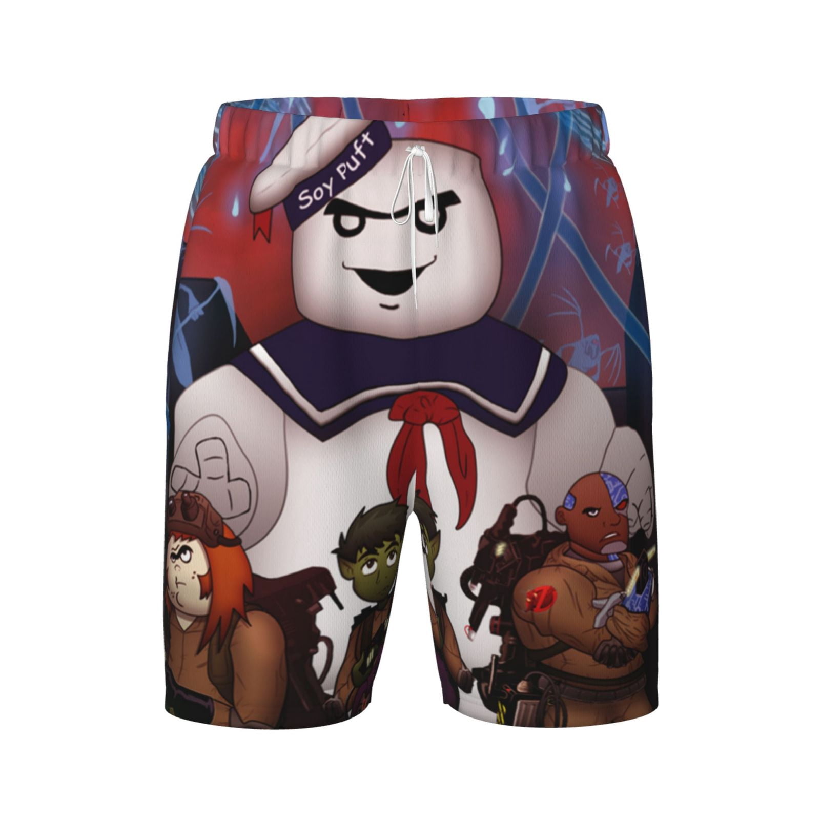 Ghostbusters Stay-Puft Marshmallow Teen Swim Trunks Summer Beach Board ...