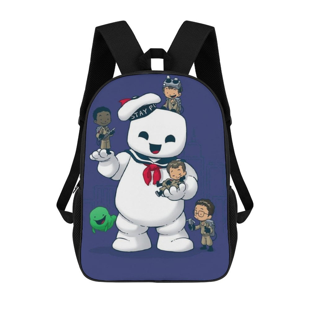 Ghostbusters Stay Puft Marshmellow Backpack 17 Inch Shoulder Bag Sturdy ...