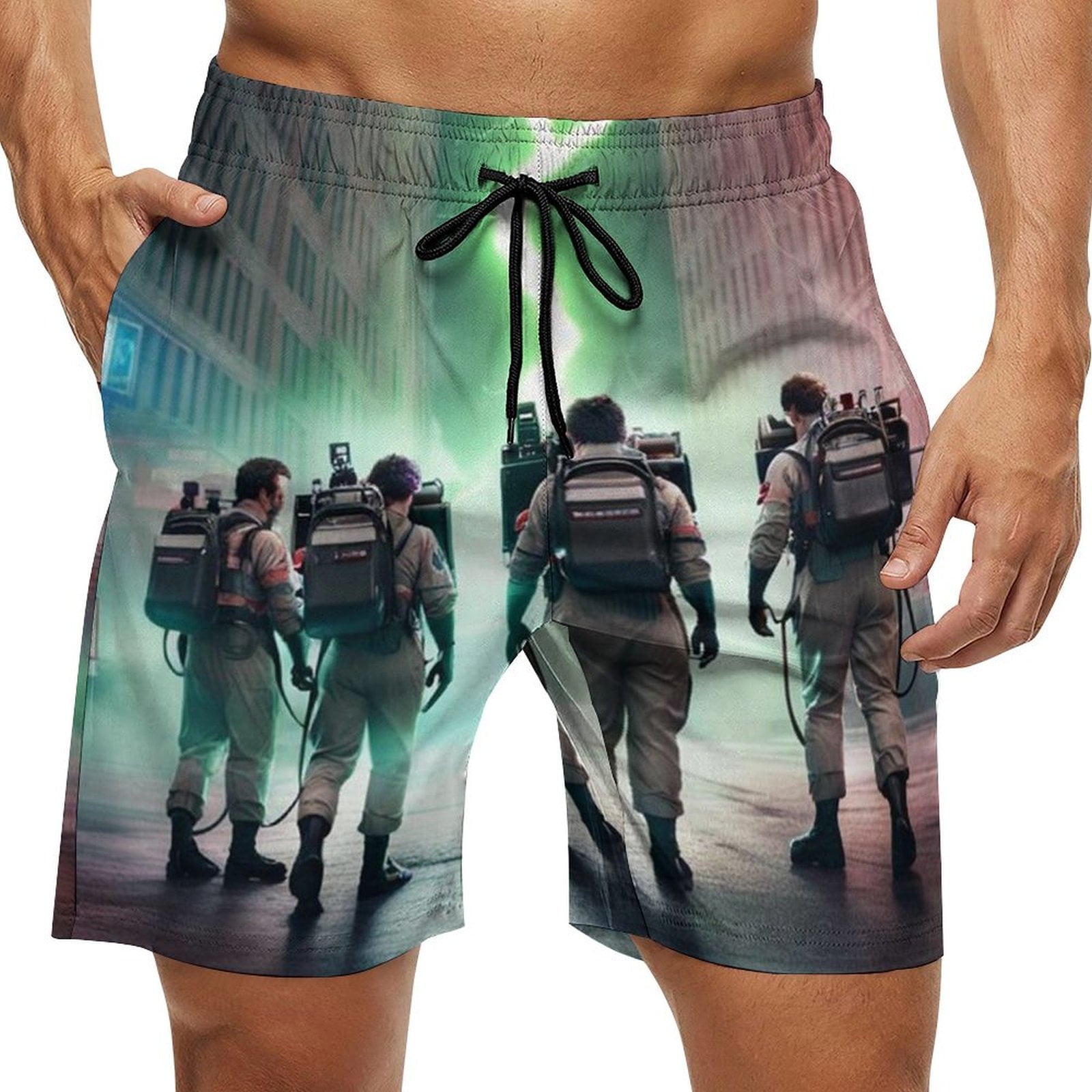 Ghostbusters Stay Puft Mens Board Shorts Quick Dry Swim Trunk ...