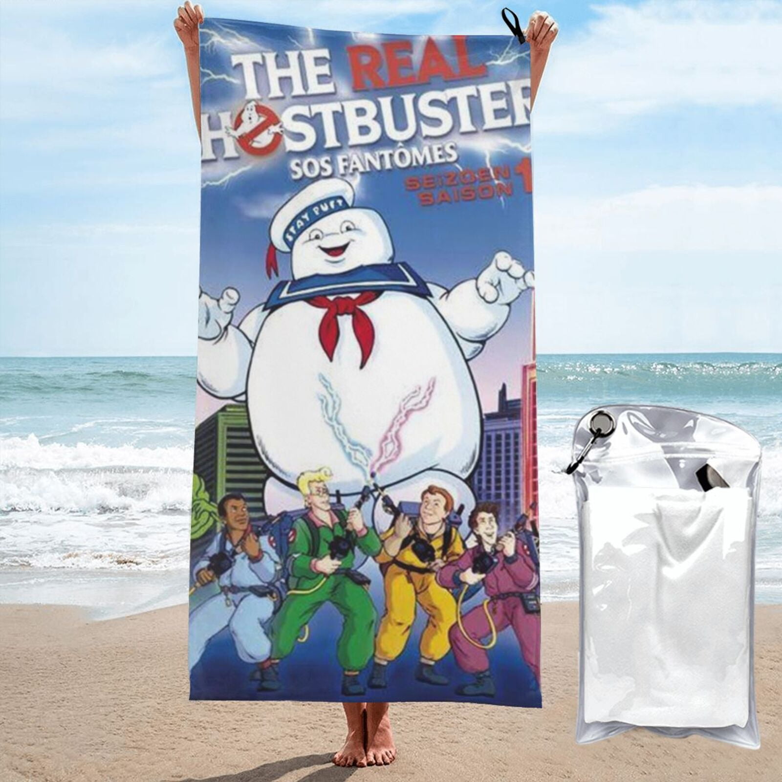 Ghostbusters Stay-Puft Quick Dry Bath Towel Lightweight Soft Absorbent ...