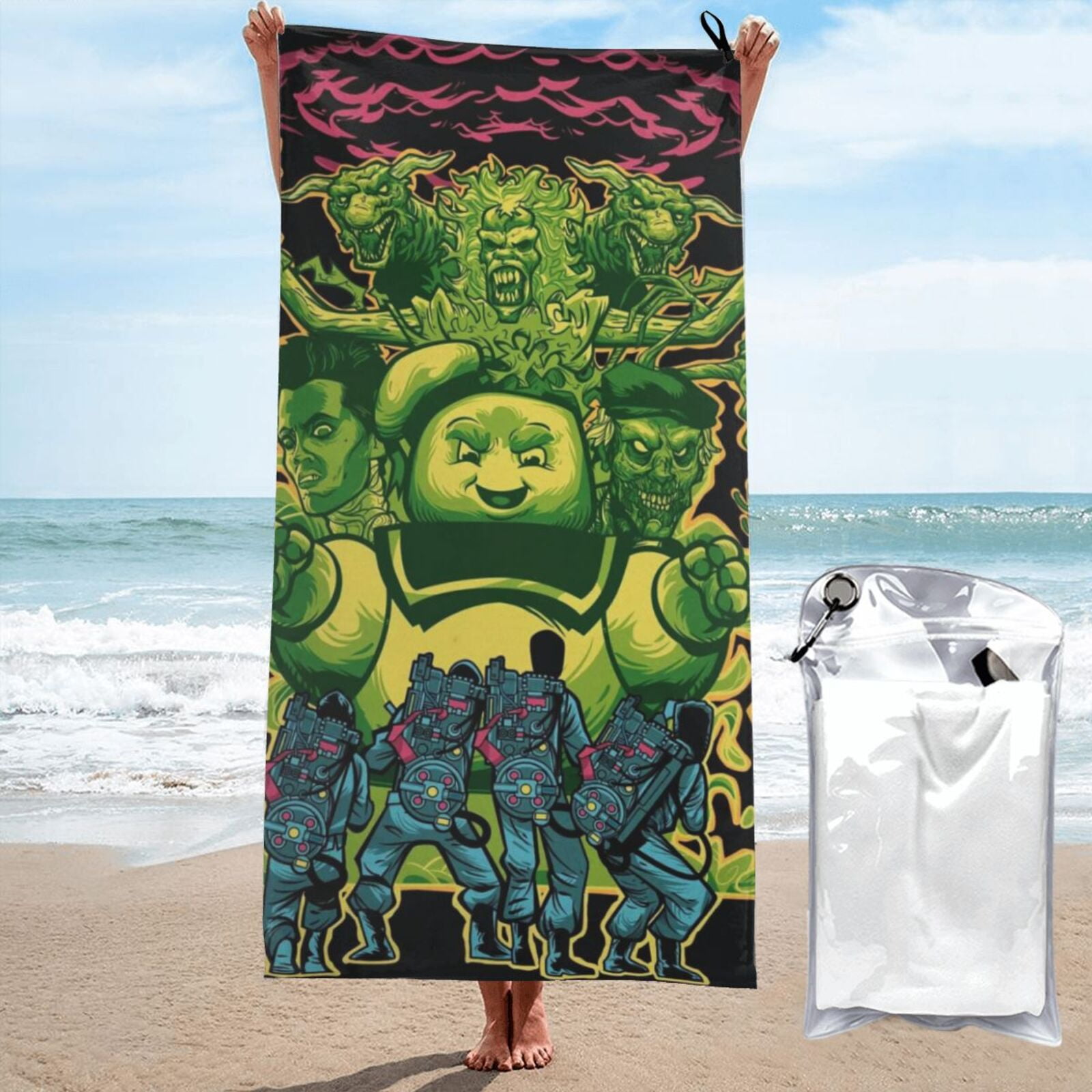 Ghostbusters Stay_Puft Quick Dry Bath Towel Lightweight Soft Absorbent ...