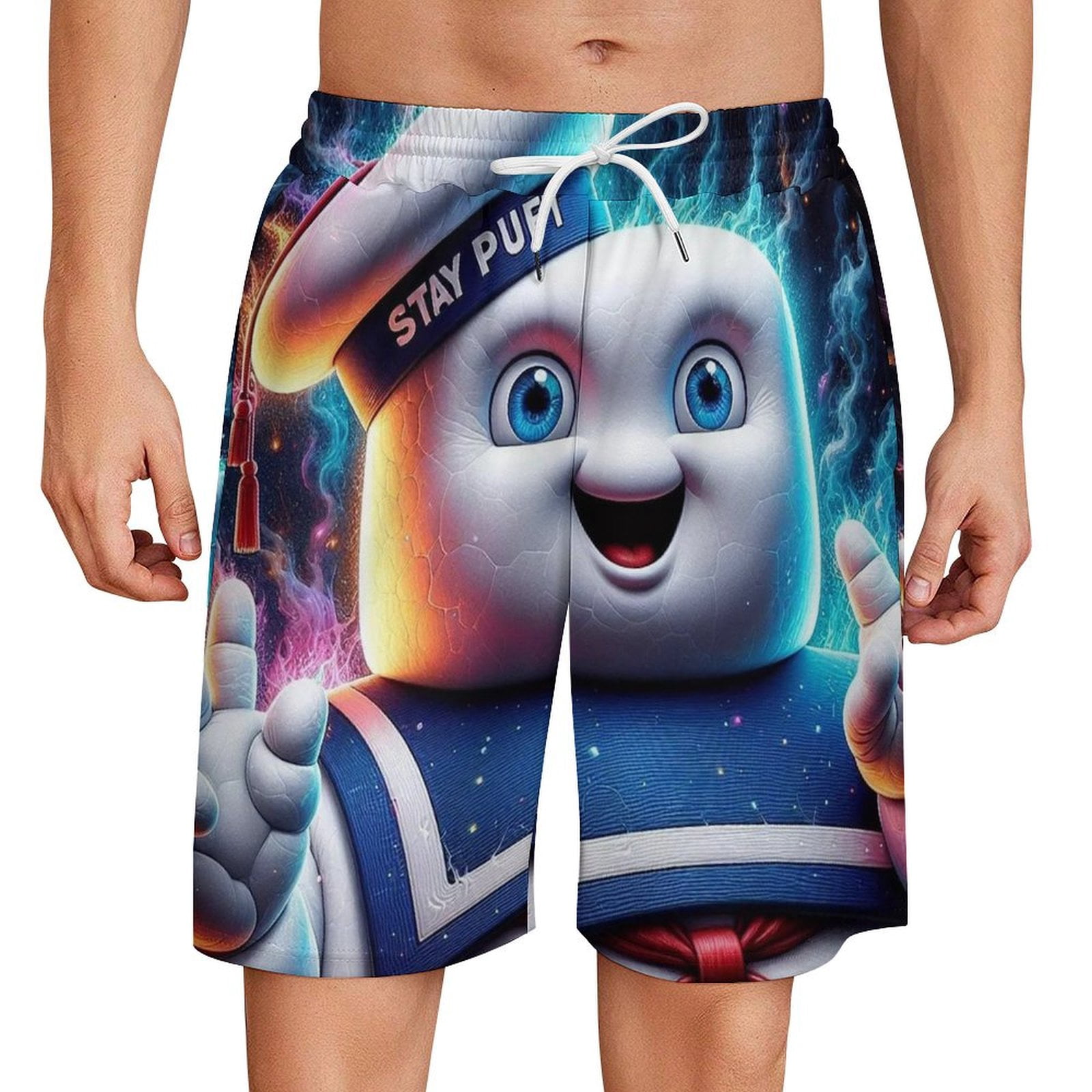 Ghostbusters Stay Puft Short Sweatpants Summer Daily Cozy Lounge Shorts ...
