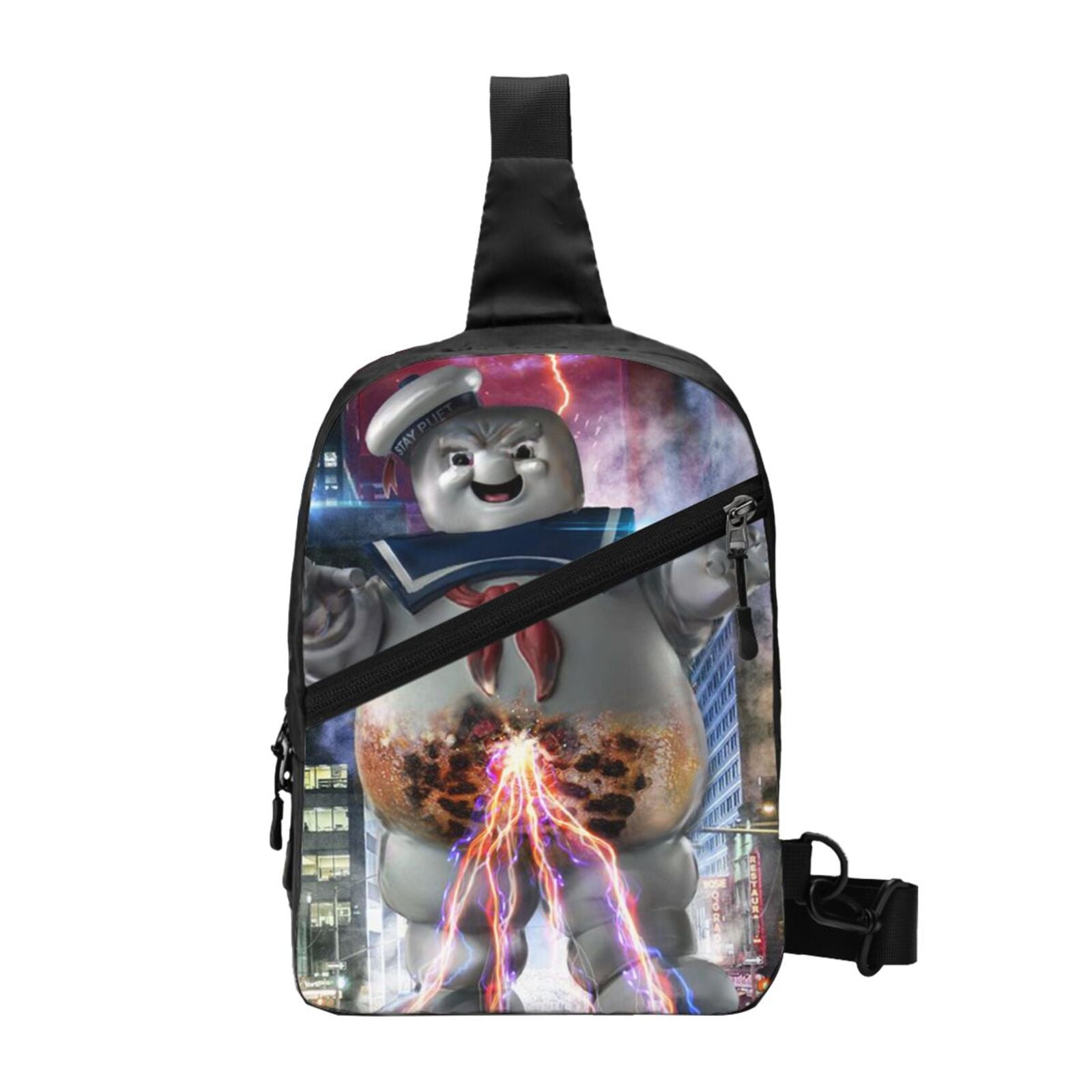 Ghostbusters Stay Puft Sling Crossbody Backpack Shoulder Bag Chest Bag ...