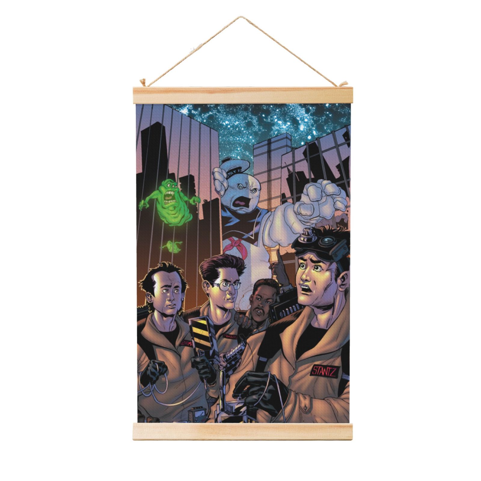 Ghostbusters Stay_Puft Wooden Shaft Hanging Poster Canvas Wall Hanging ...