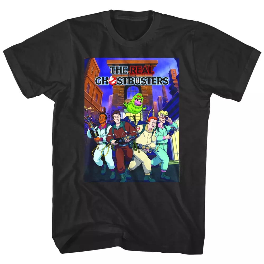 Ghostbusters Team Poster Men's T Shirt Ray Winston Peter Egon Slimer ...