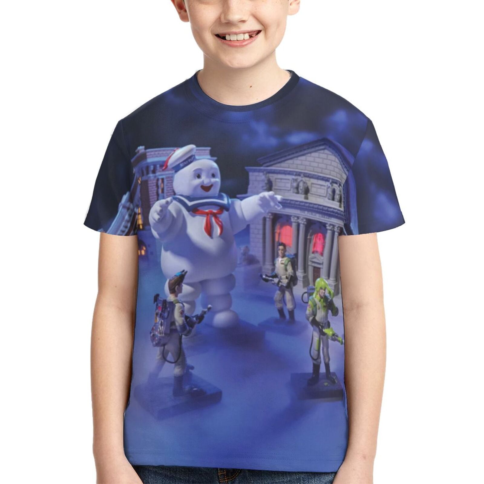 Ghostbusters Youth Unisex T-Shirt Crewneck Short Sleeve Double-Sided ...